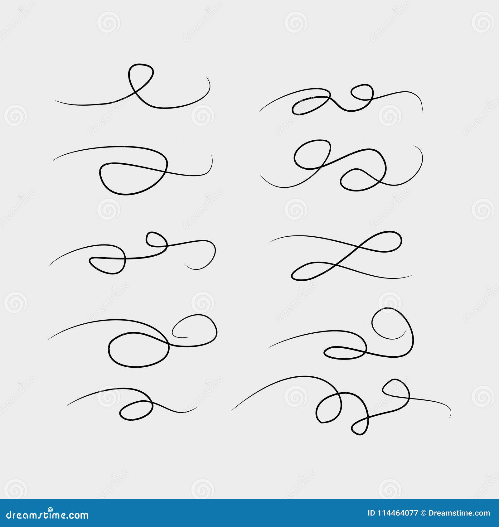 Simple Swirl Frame Element in Vector Format and Can Editable Stock ...