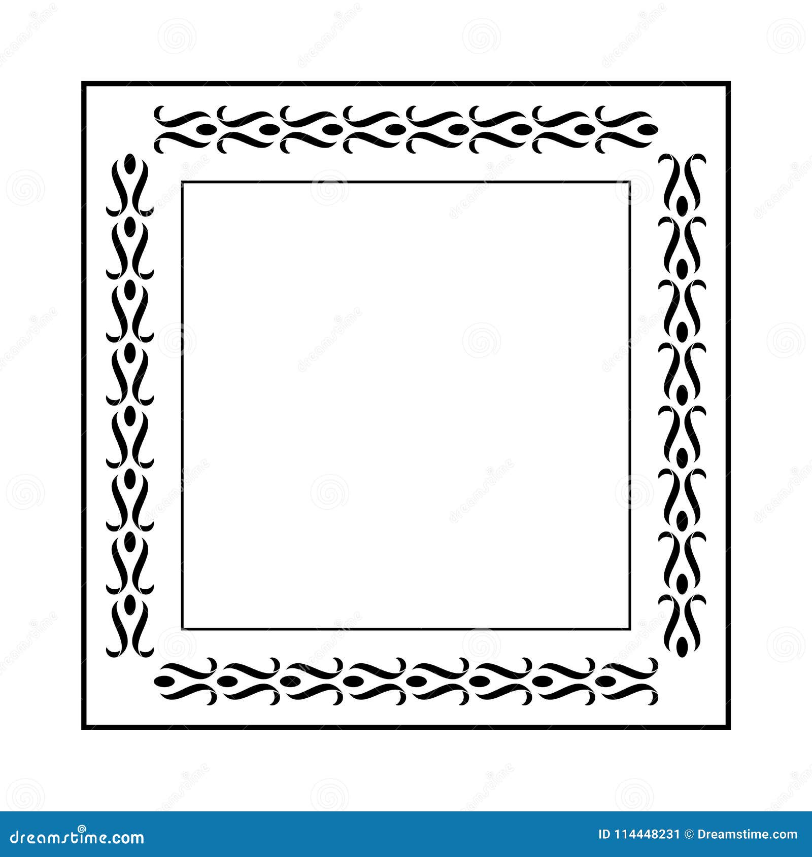 Simple Swirl Frame Element in Vector Format and Can Editable Stock ...