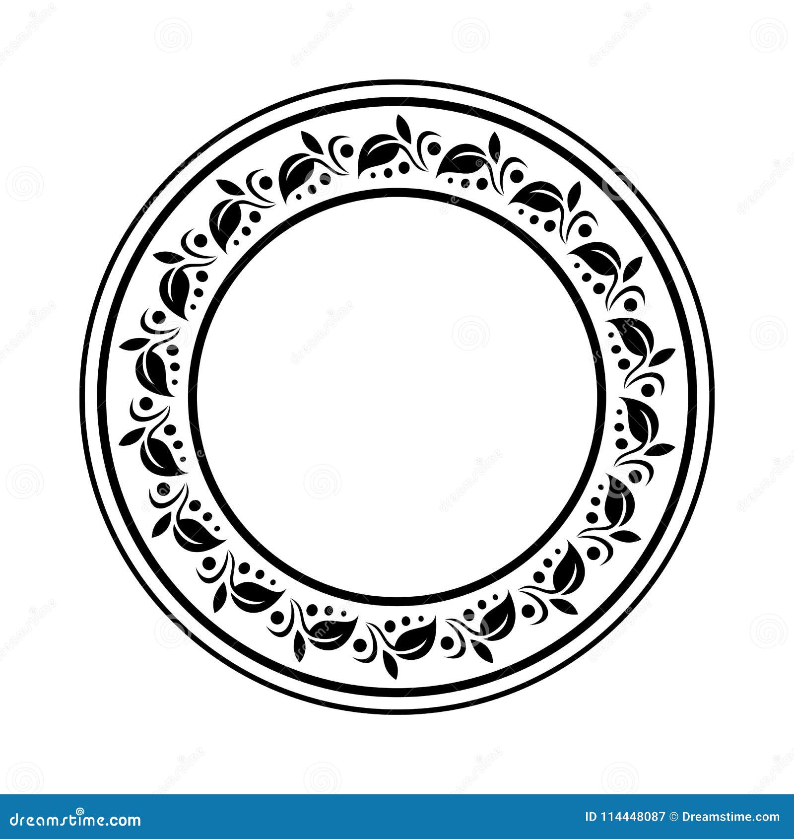 Simple Swirl Frame Element In Vector Format And Can | CartoonDealer.com ...