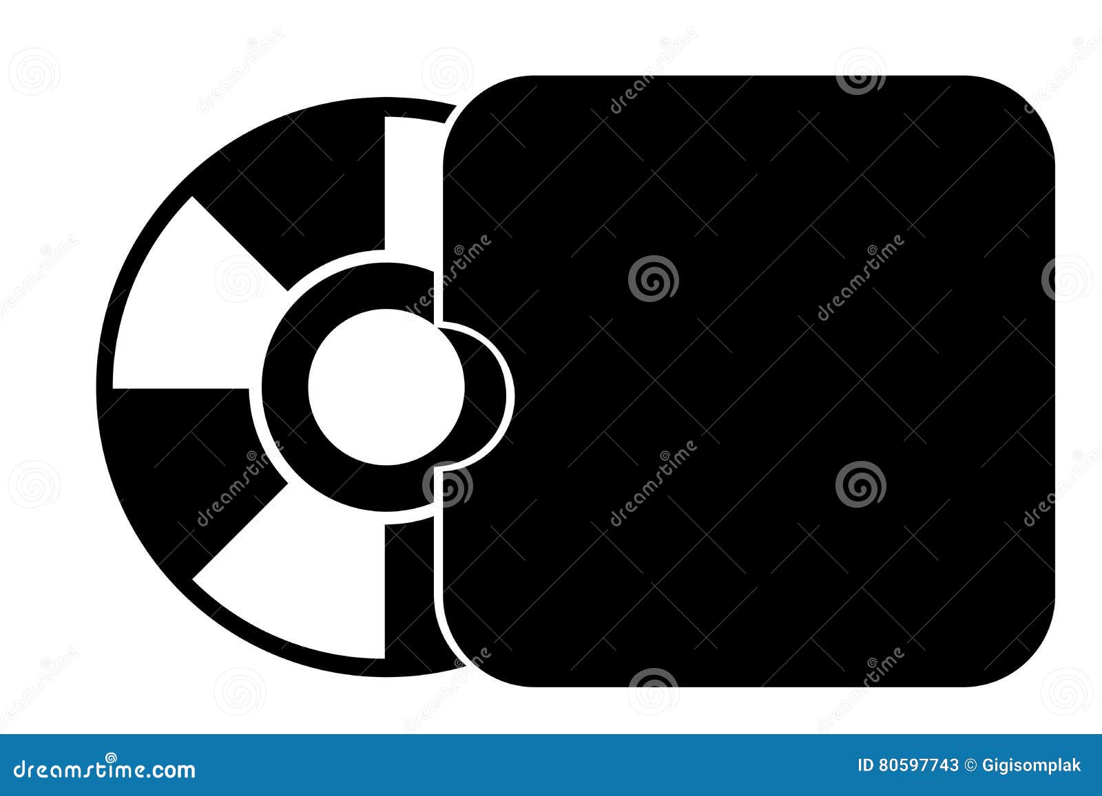 Simple Symbol DVD or CD stock vector. Illustration of business - 80597743