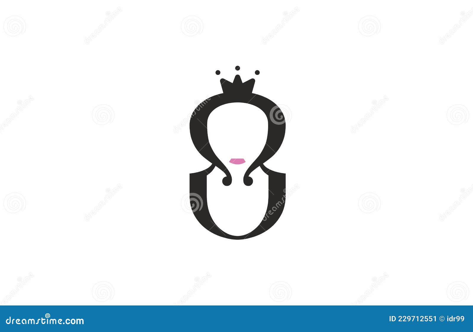 Simple Symbol Queen or Woman Logo Stock Vector - Illustration of nature ...