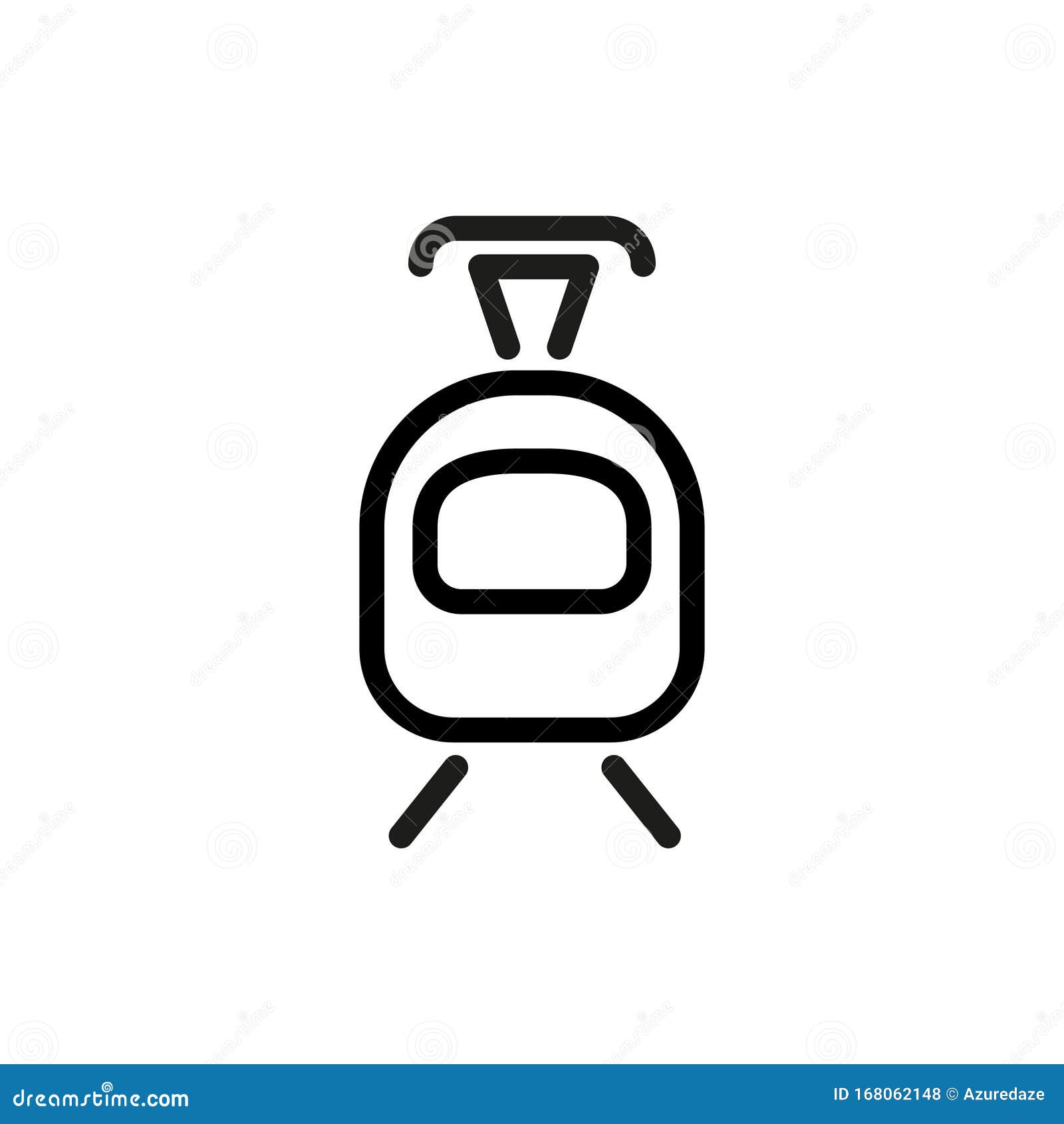 Simple Symbol of a Tram from Front View. Vector. Stock Photo ...