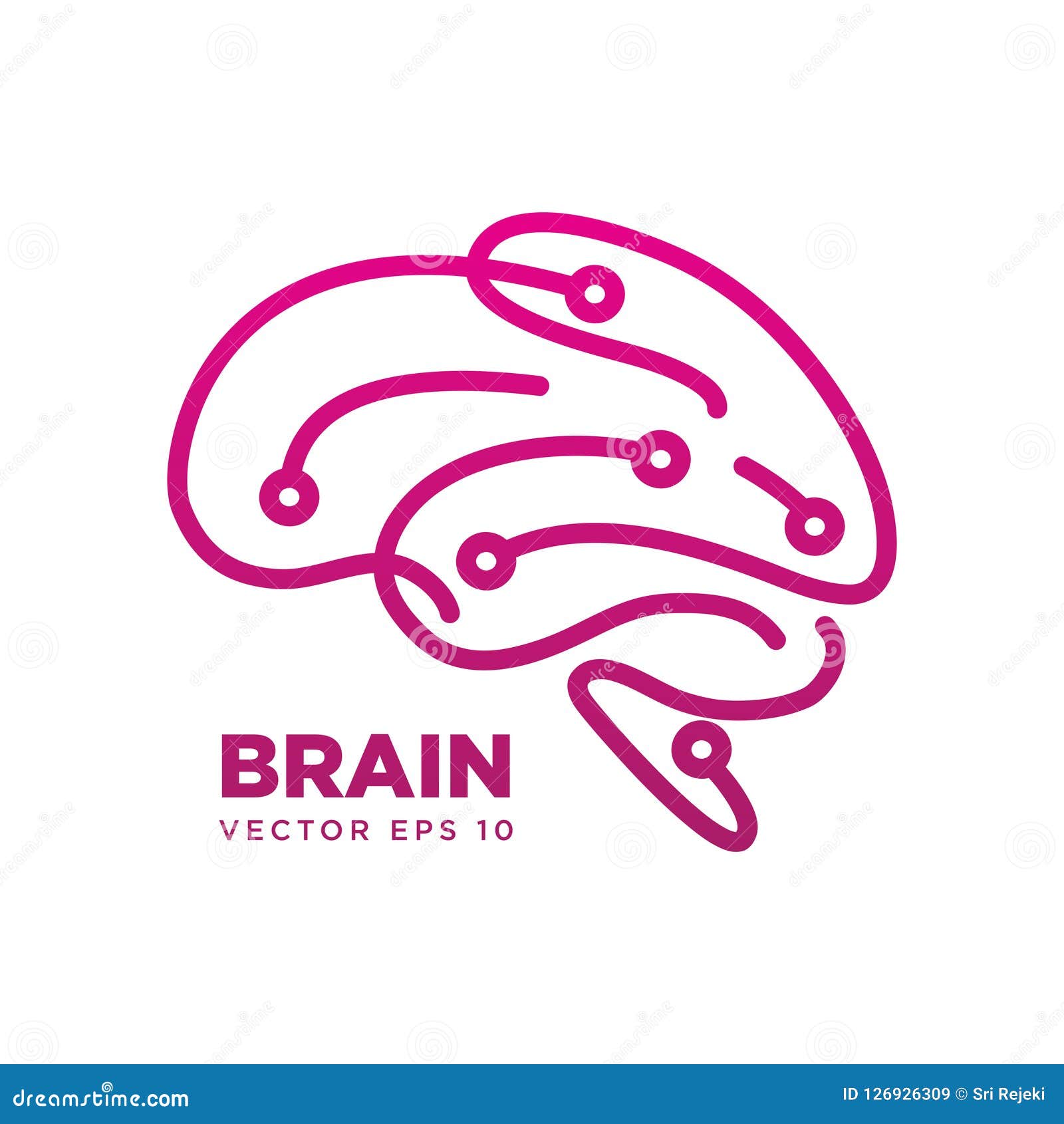 Abstract Brain Symbol Design Vector Eps 10 Stock Vector - Illustration ...