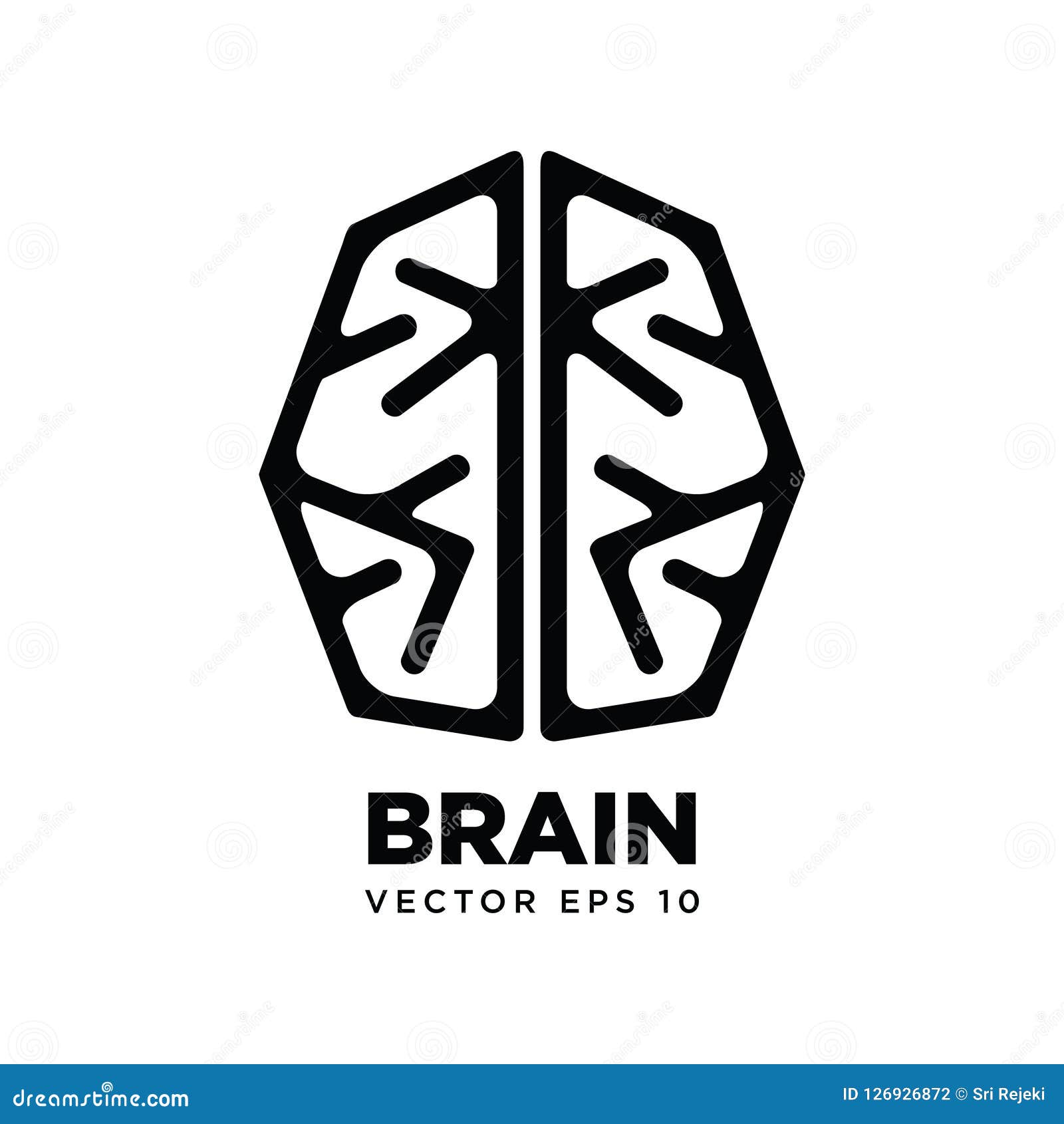 Abstract Brain Symbol Design Vector Eps 10 Stock Vector - Illustration ...