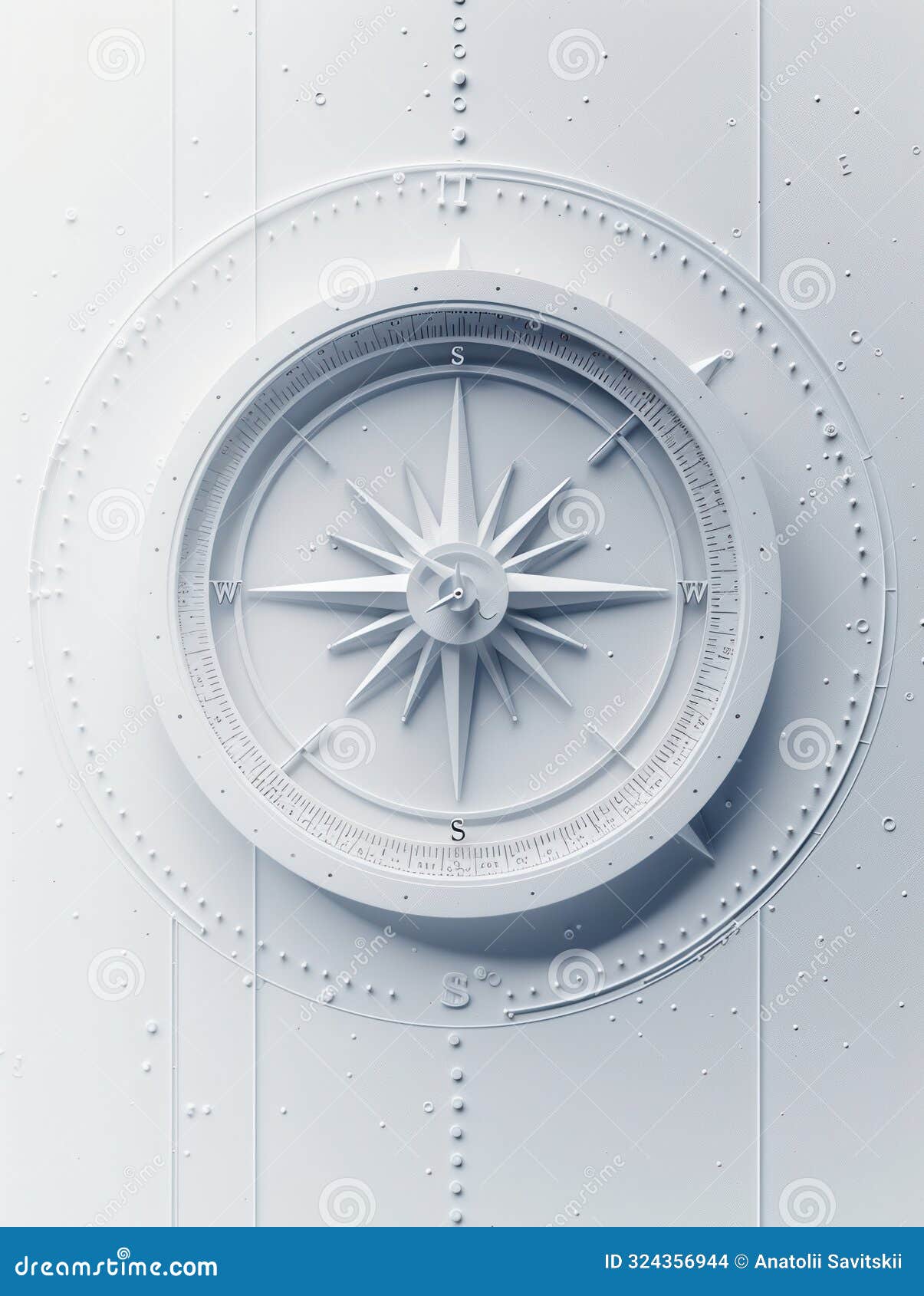 A Simple and Symbolic Image of a Compass Featuring Clear Lines Against ...