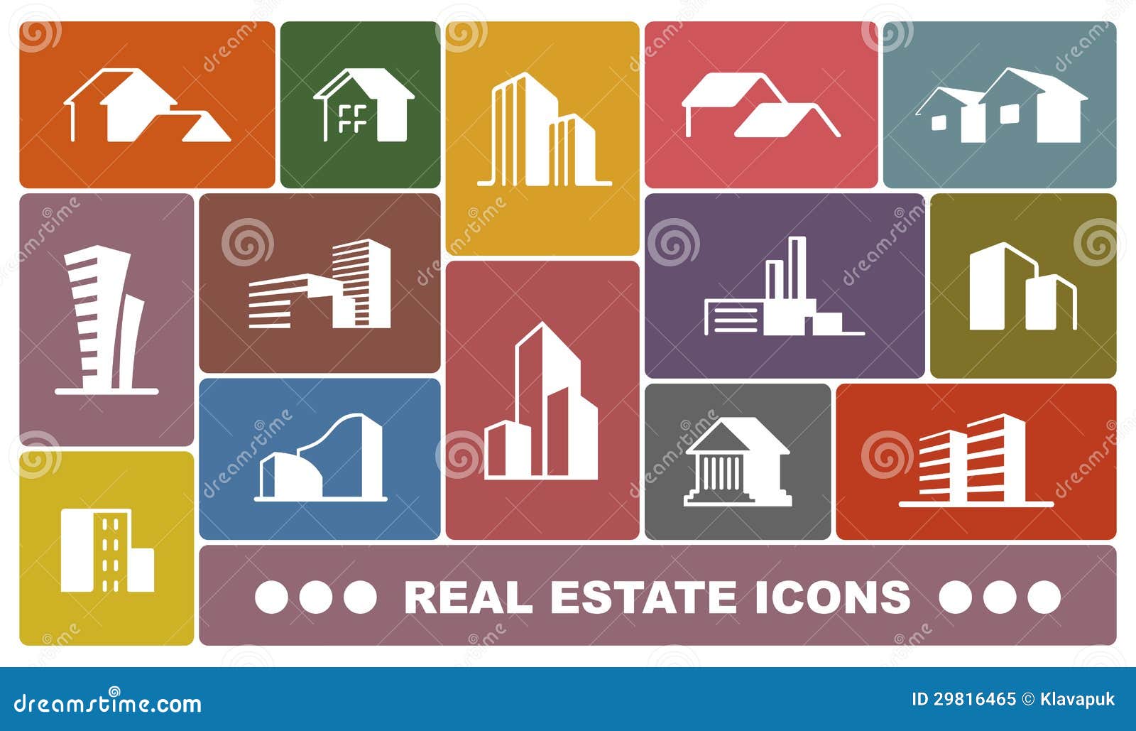 Real estate icons stock vector. Illustration of city - 29816465