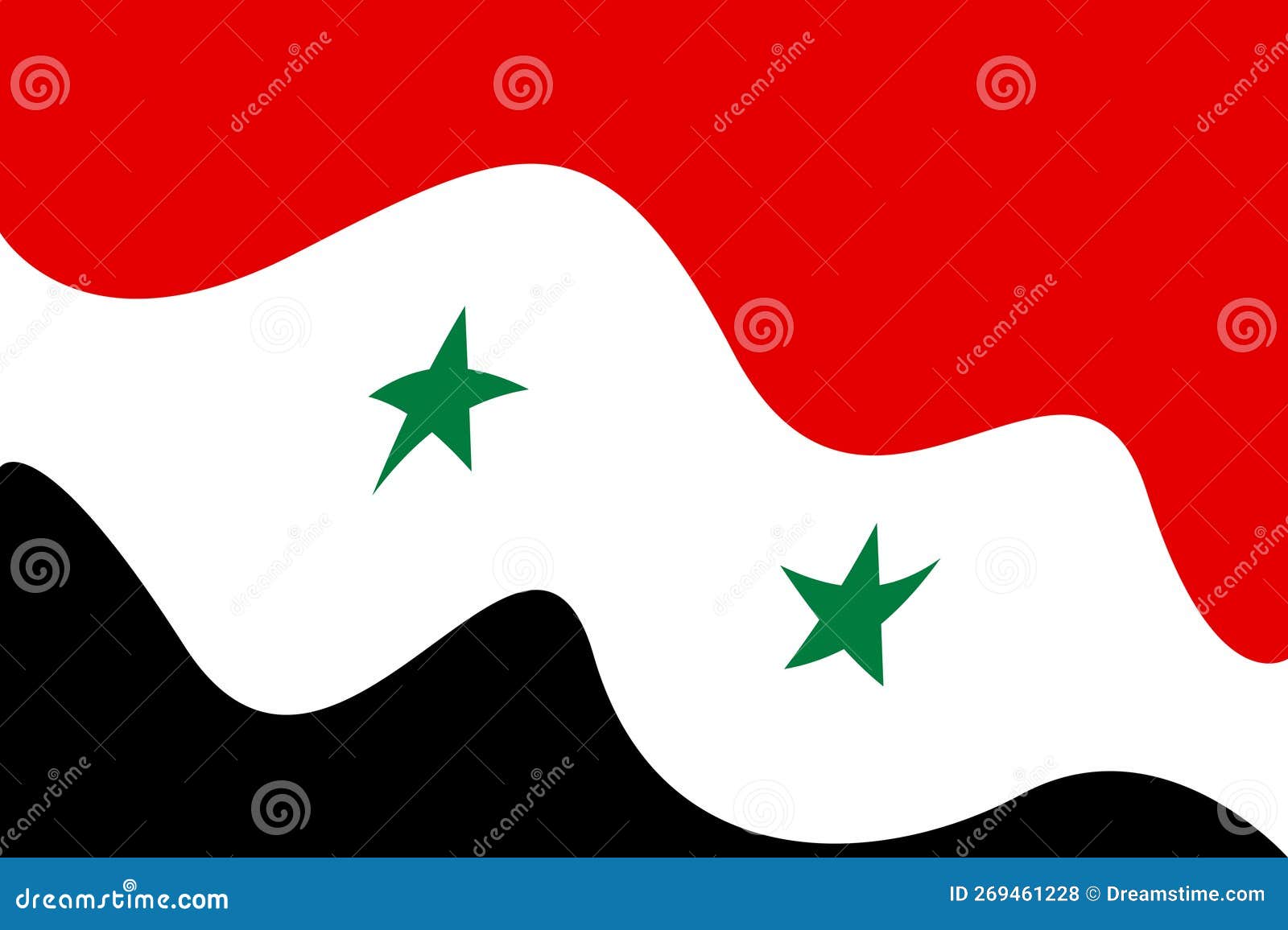 Simple Syria Flag Illustration Vector Stock Illustration - Illustration ...