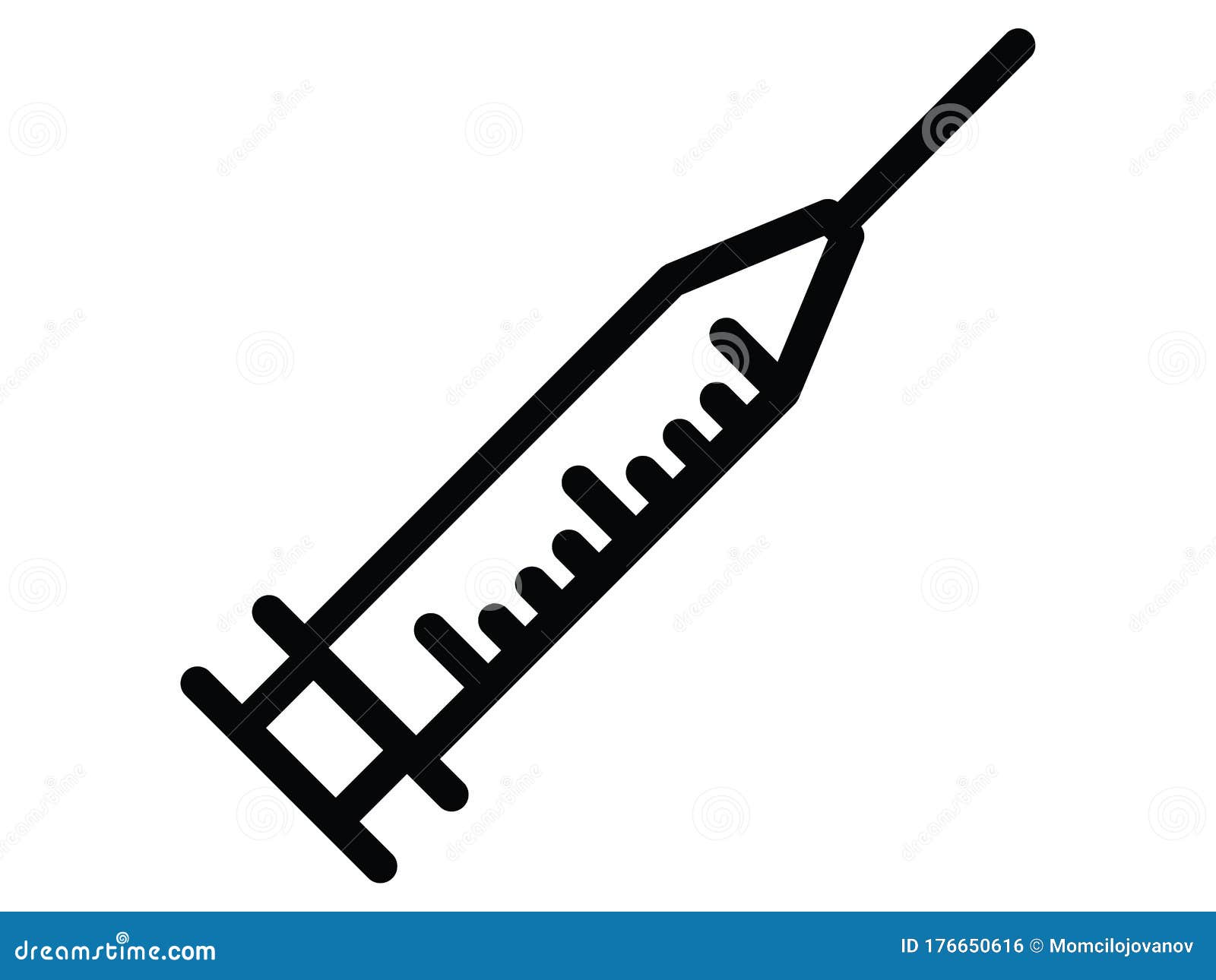 Simple Syringe Icon stock vector. Illustration of dish - 176650616
