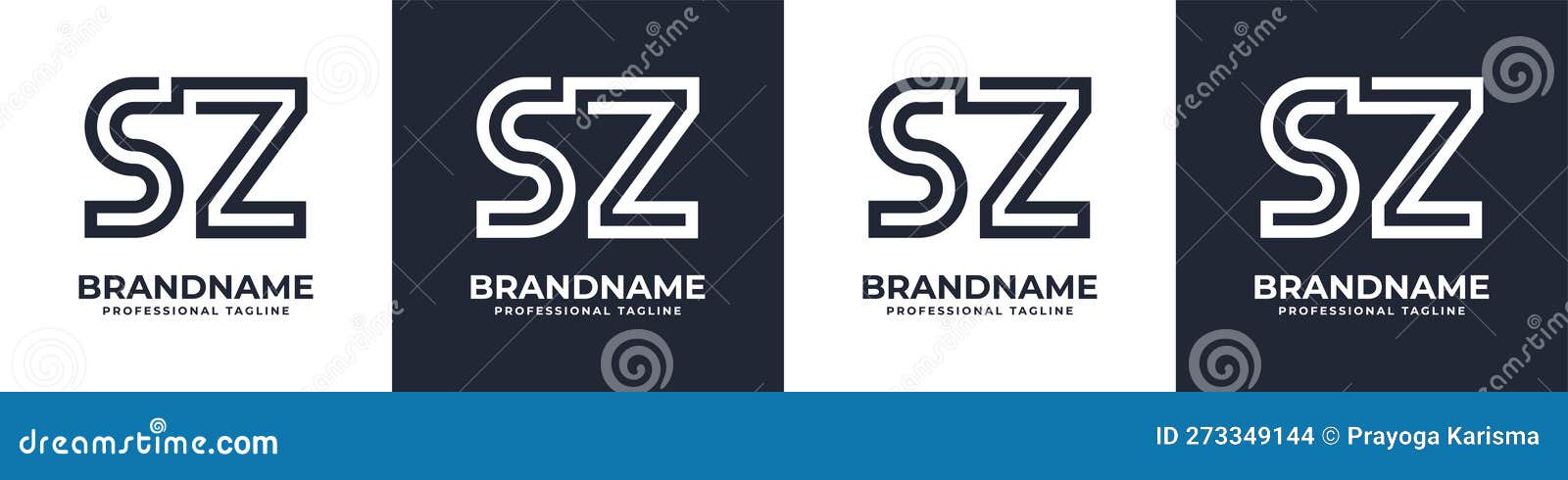Simple SZ Monogram Logo, Suitable for Any Business with SZ or ZS ...