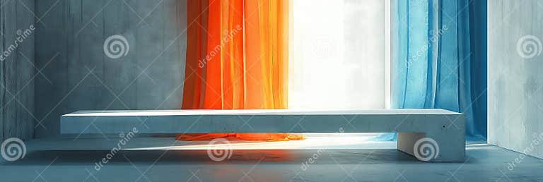 A Simple Table with a Bare Top Positioned in Front of Plain-colored ...