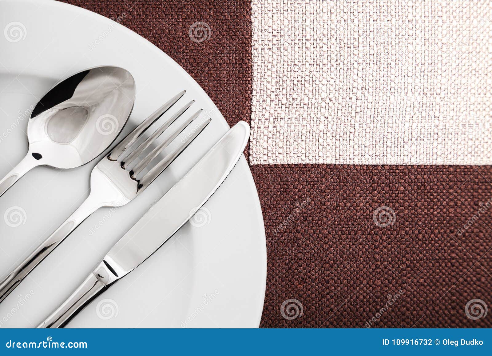 Simple Table Setting on Background Stock Photo - Image of meal, merry ...