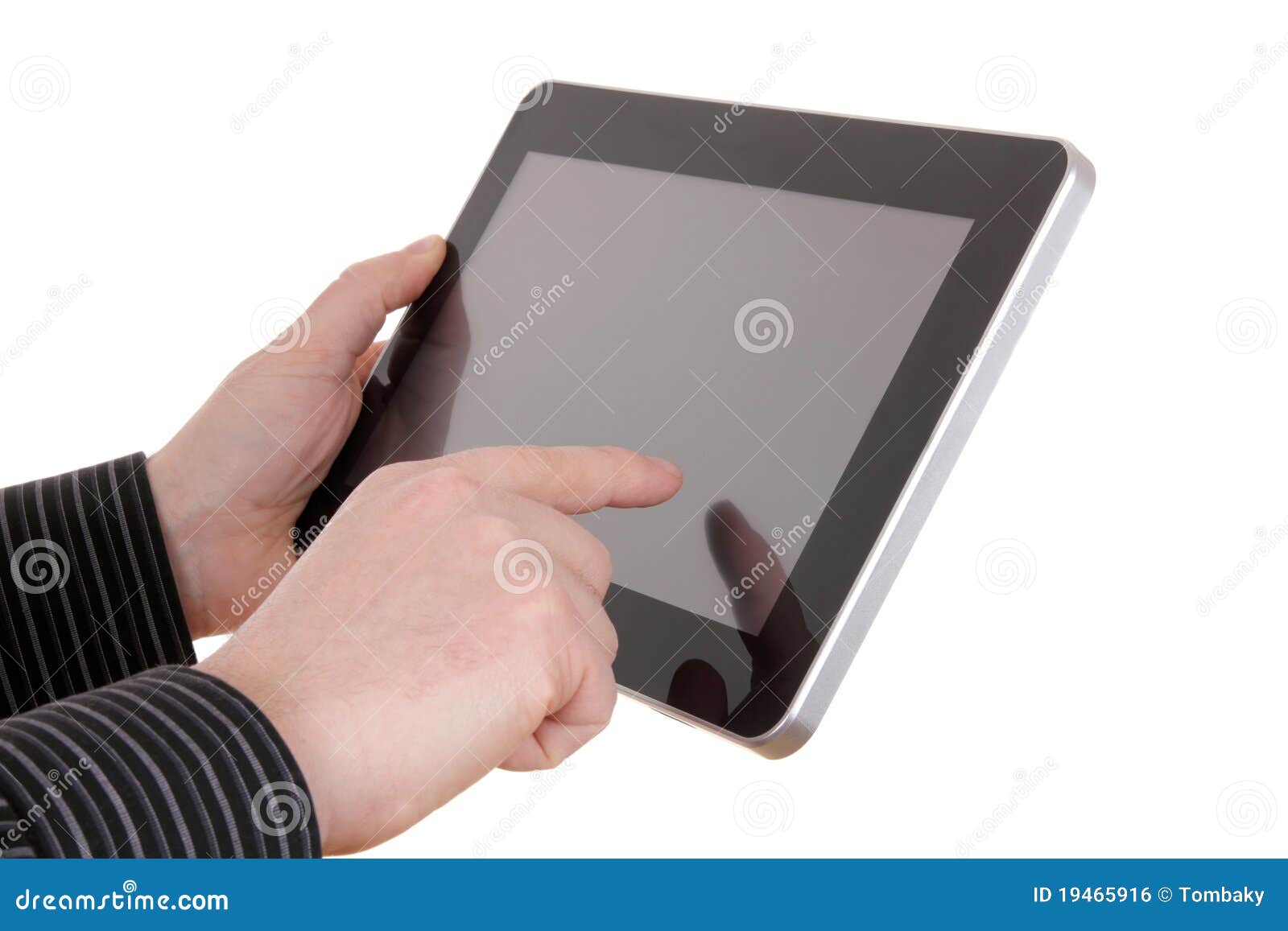 Simple Tablet in Man S Hands, Stock Photo - Image of multimedia ...