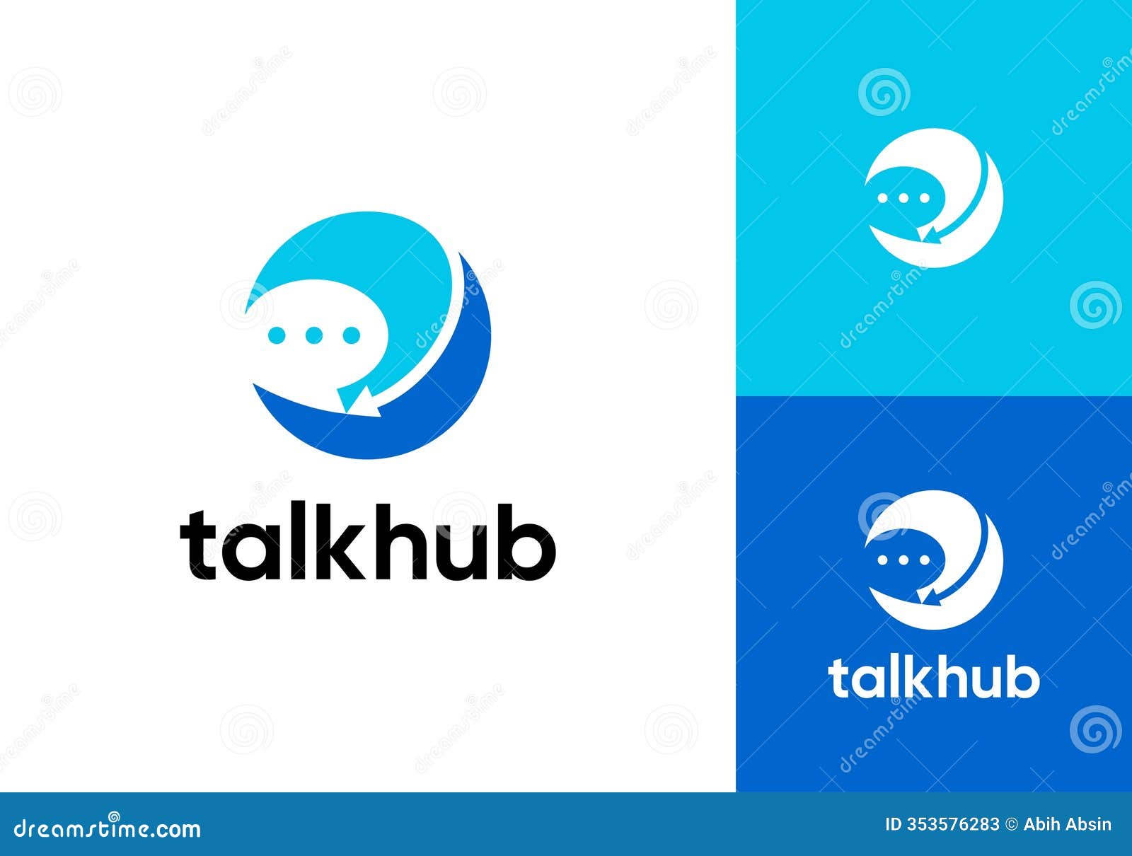 Simple Talk Hub Logo Design Vector Stock Illustration - Illustration of ...