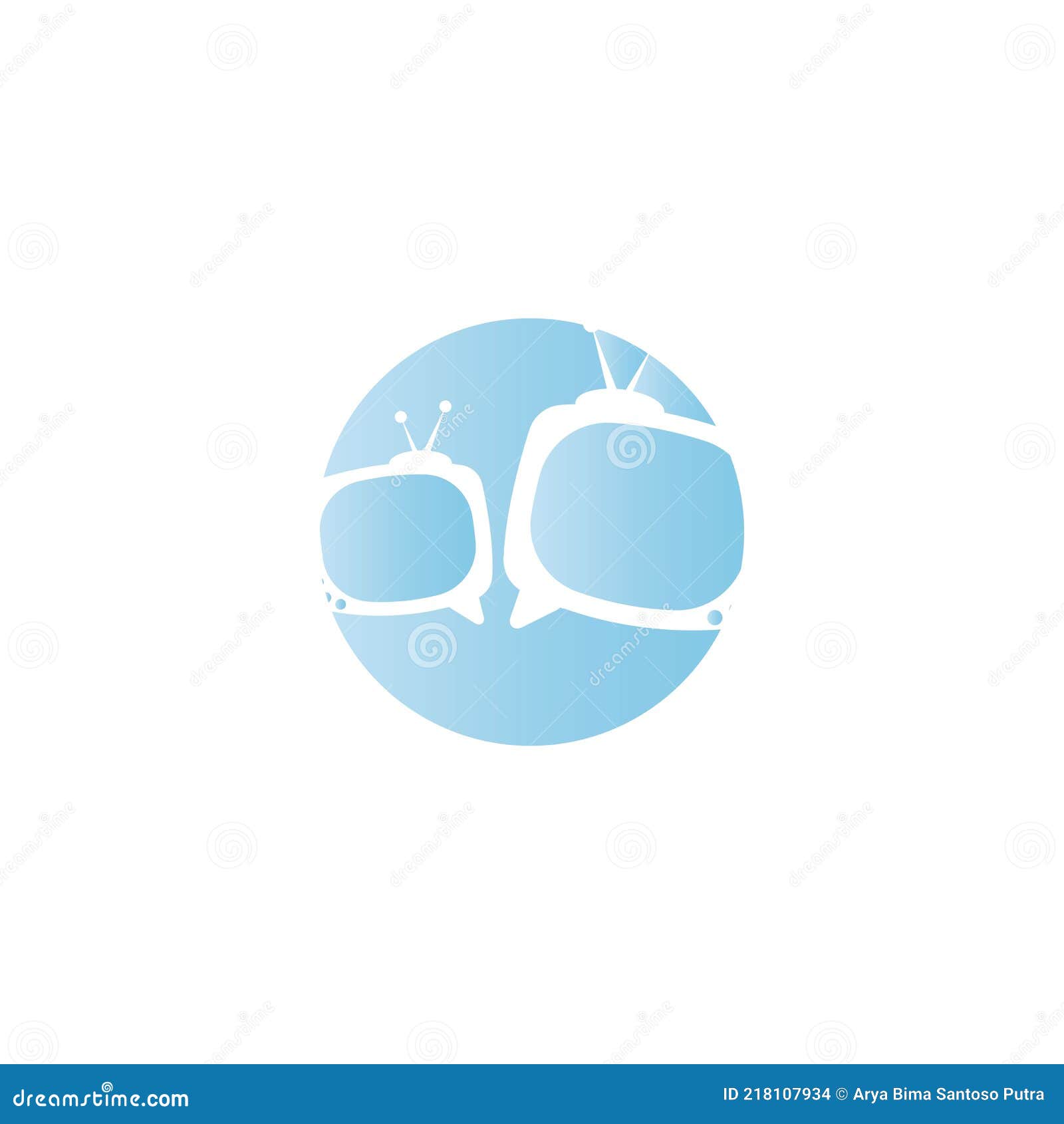 Simple Talk Tv Icon Vector Logo Stock Illustration - Illustration of ...