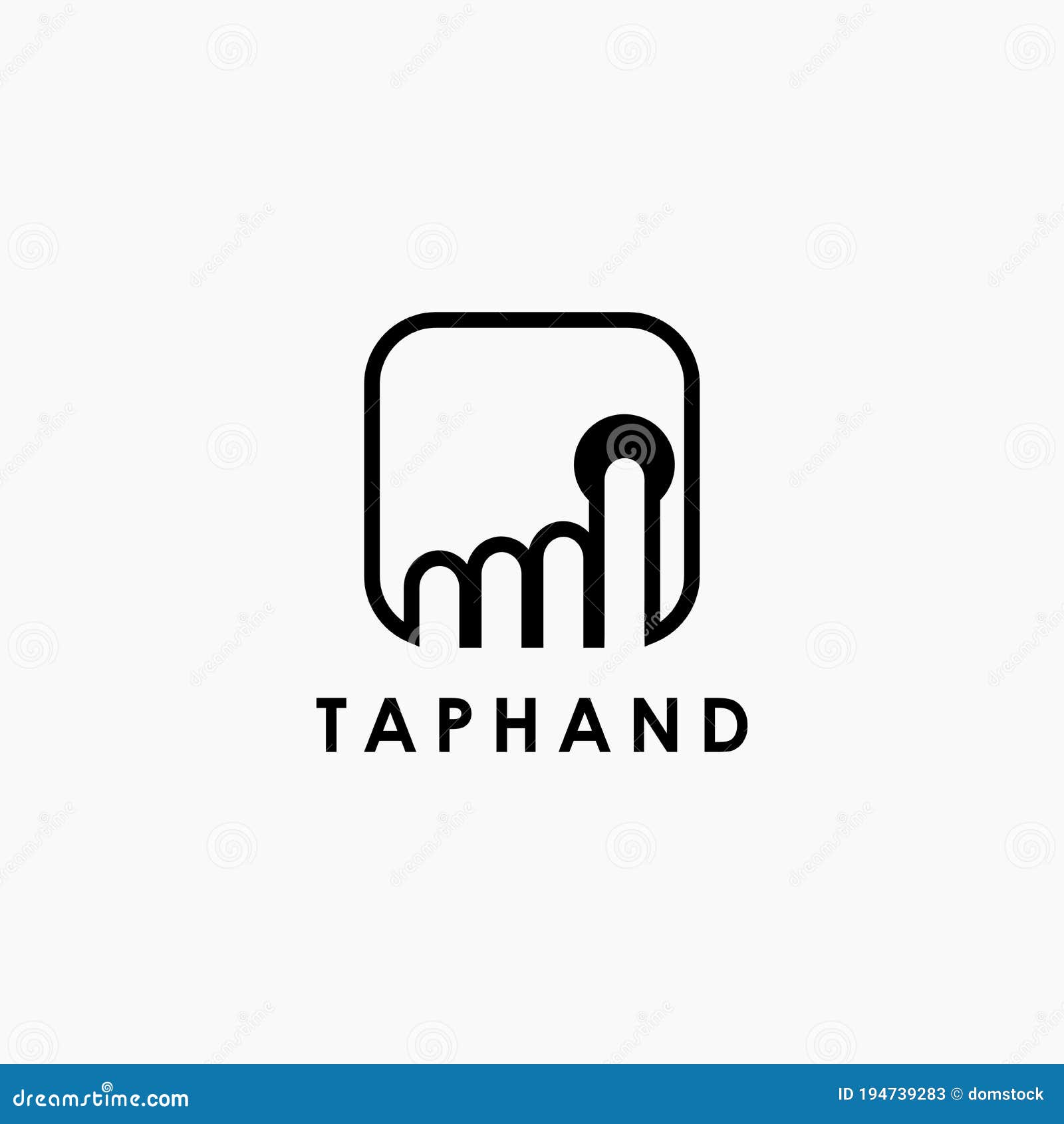 Simple Tap Hand Logo Icon Vector Template Stock Vector - Illustration ...