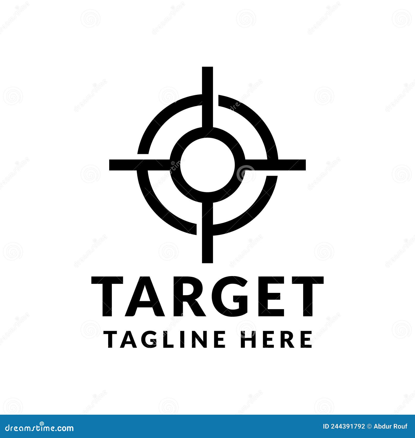 Simple target logo design stock vector. Illustration of bullseye ...
