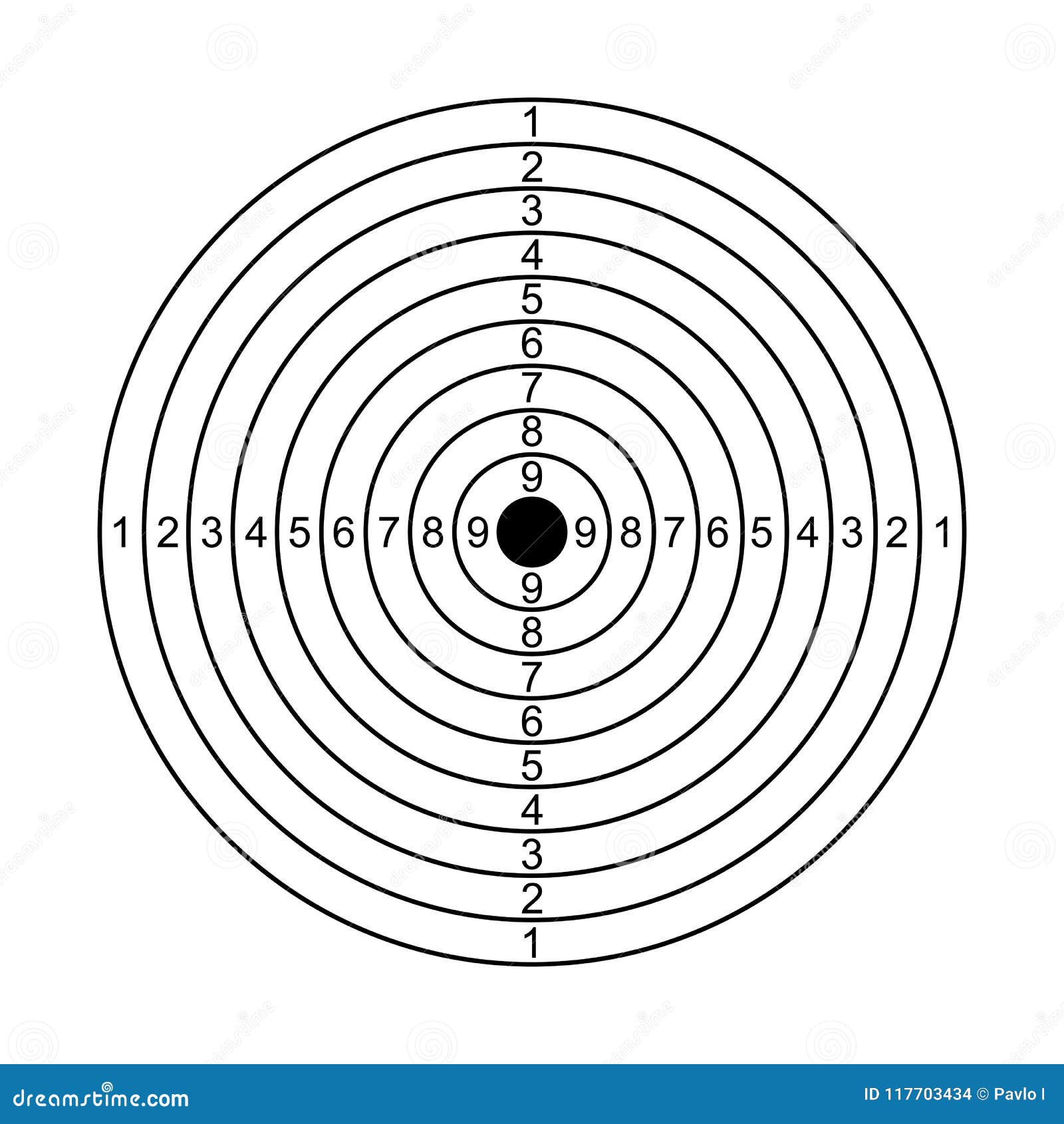 Simple Target - Stock Vector Stock Illustration - Illustration of game ...