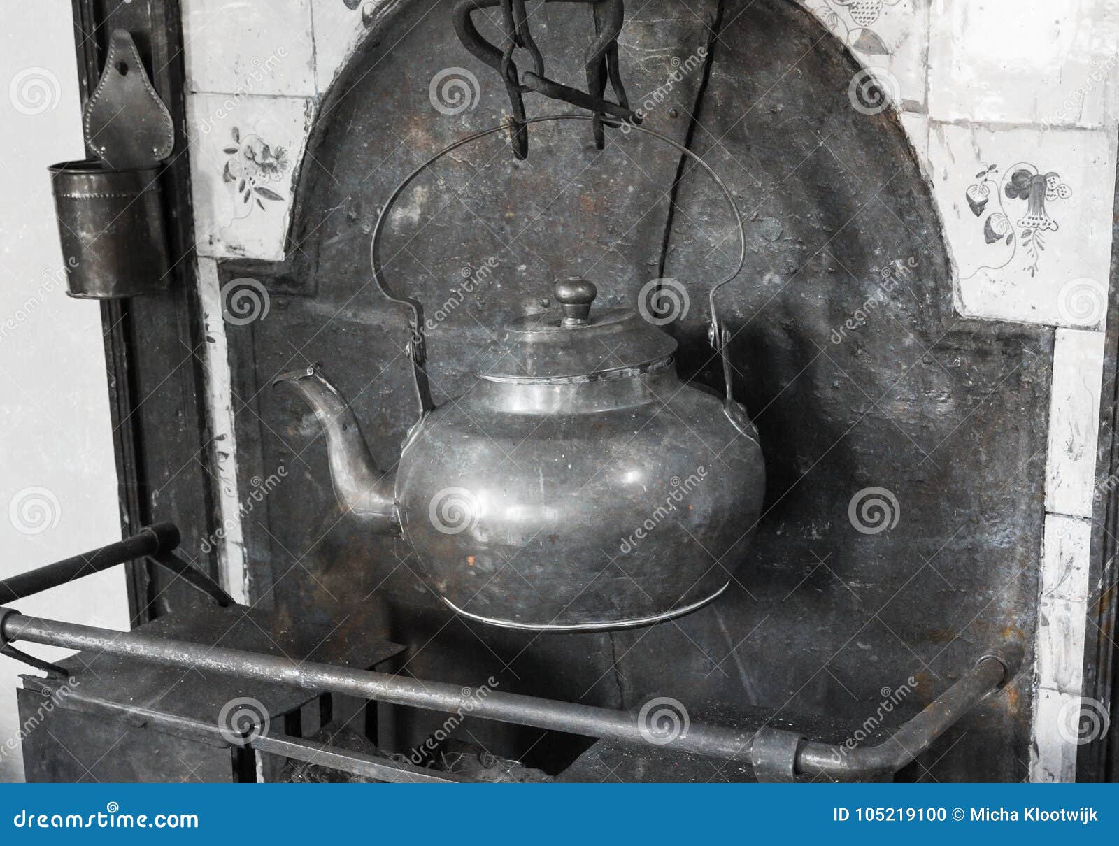 Simple teapot in kitchen stock photo. Image of retro - 105219100