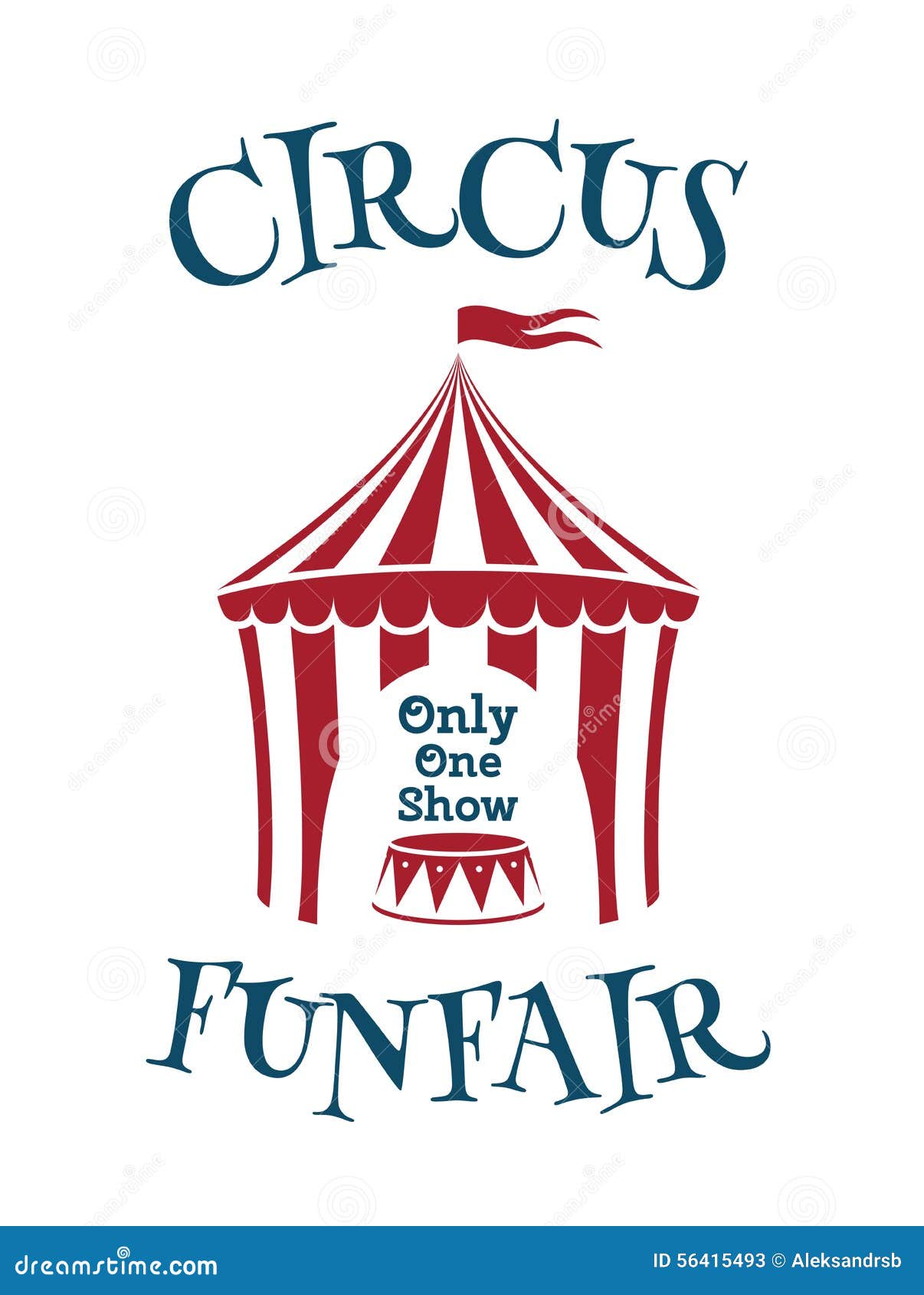 Simple Template for Circus, Funfair Poster Stock Vector - Illustration ...