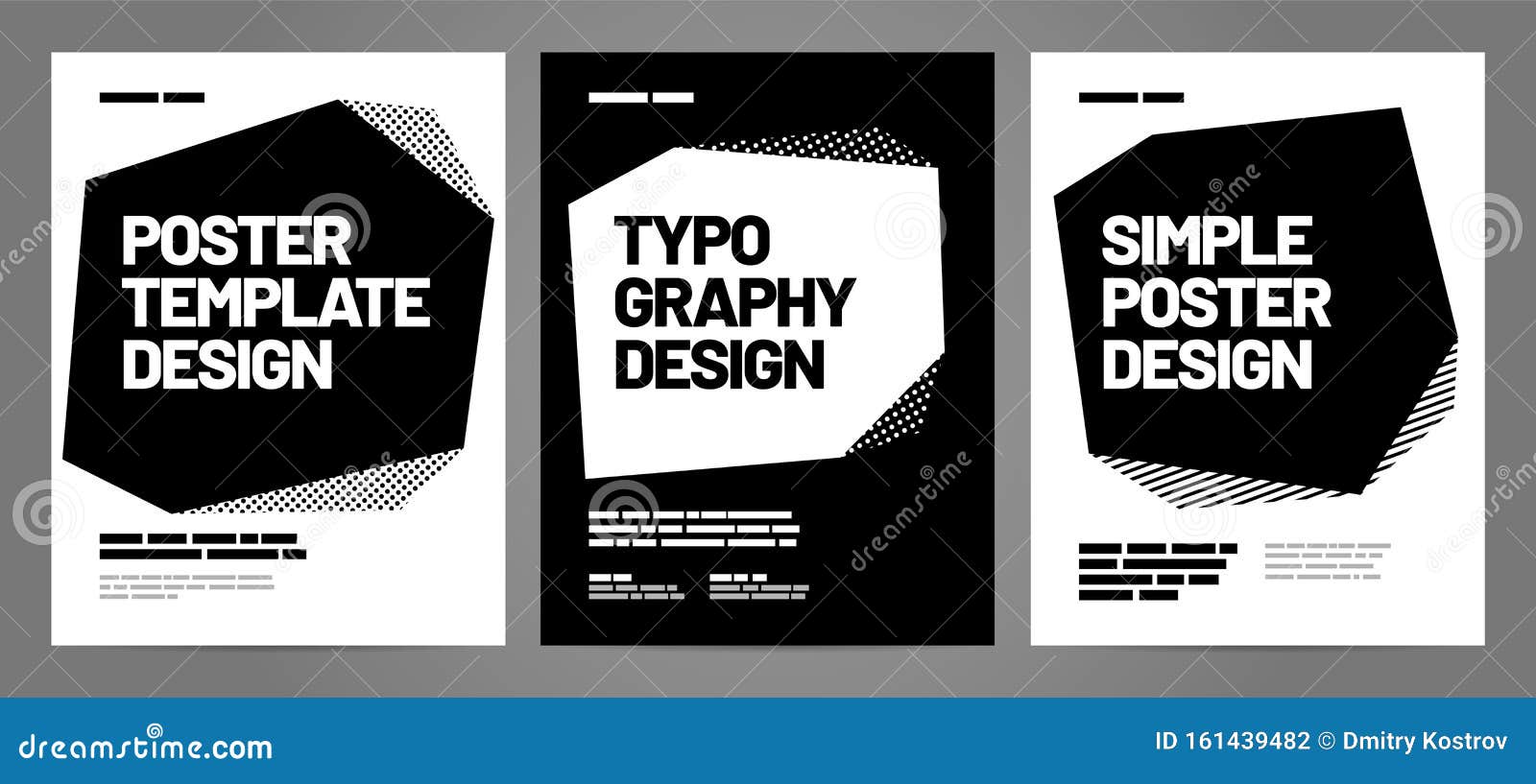 Simple Template Design with Typography for Poster. Stock Vector ...