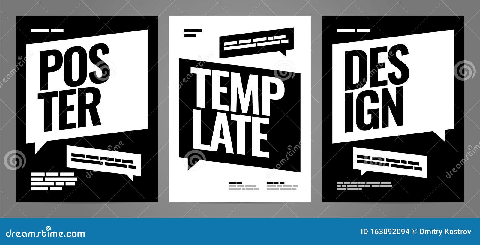 Simple Template Design with Typography for Poster. Stock Vector ...