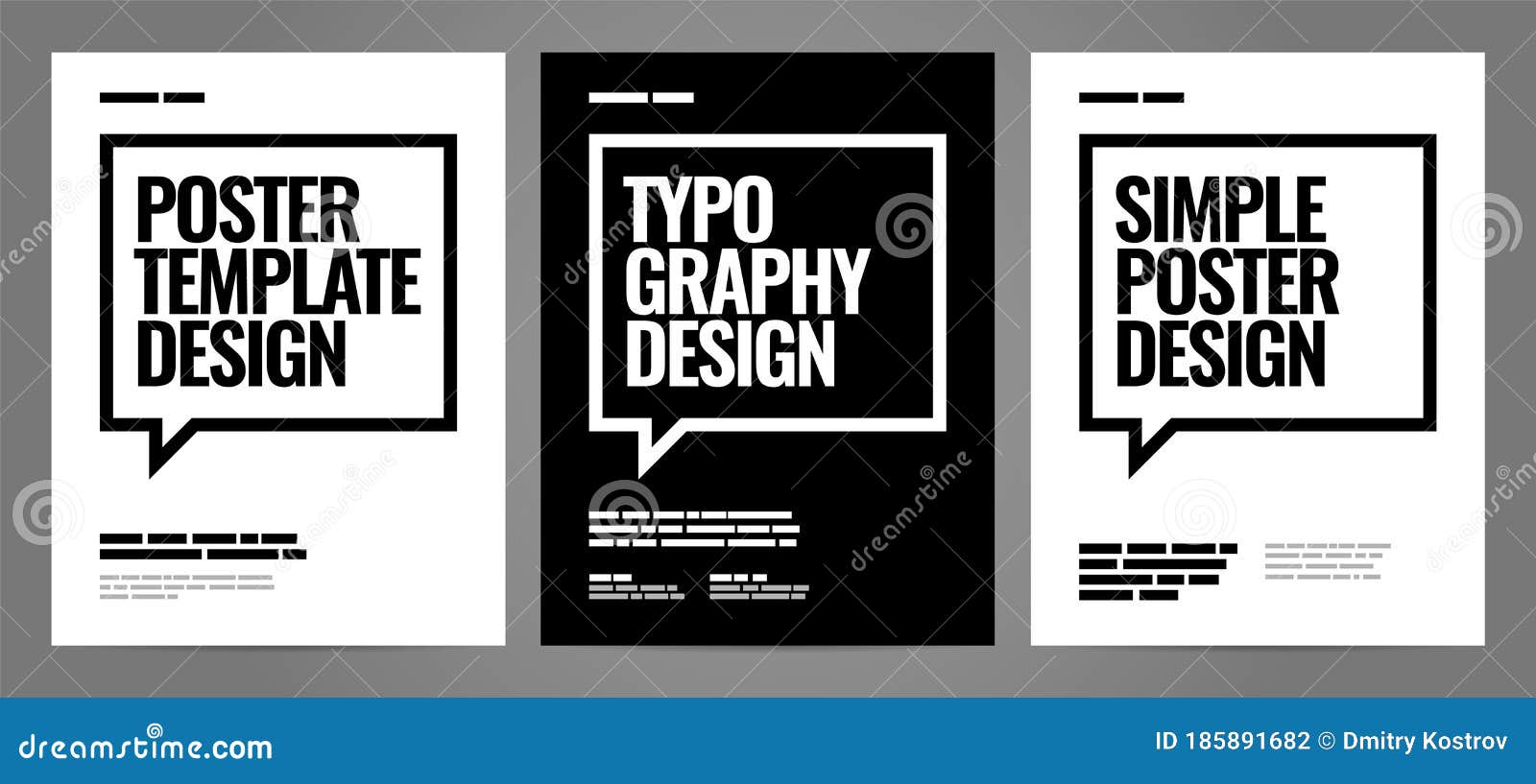 Simple Template Design with Typography for Poster. Stock Vector ...