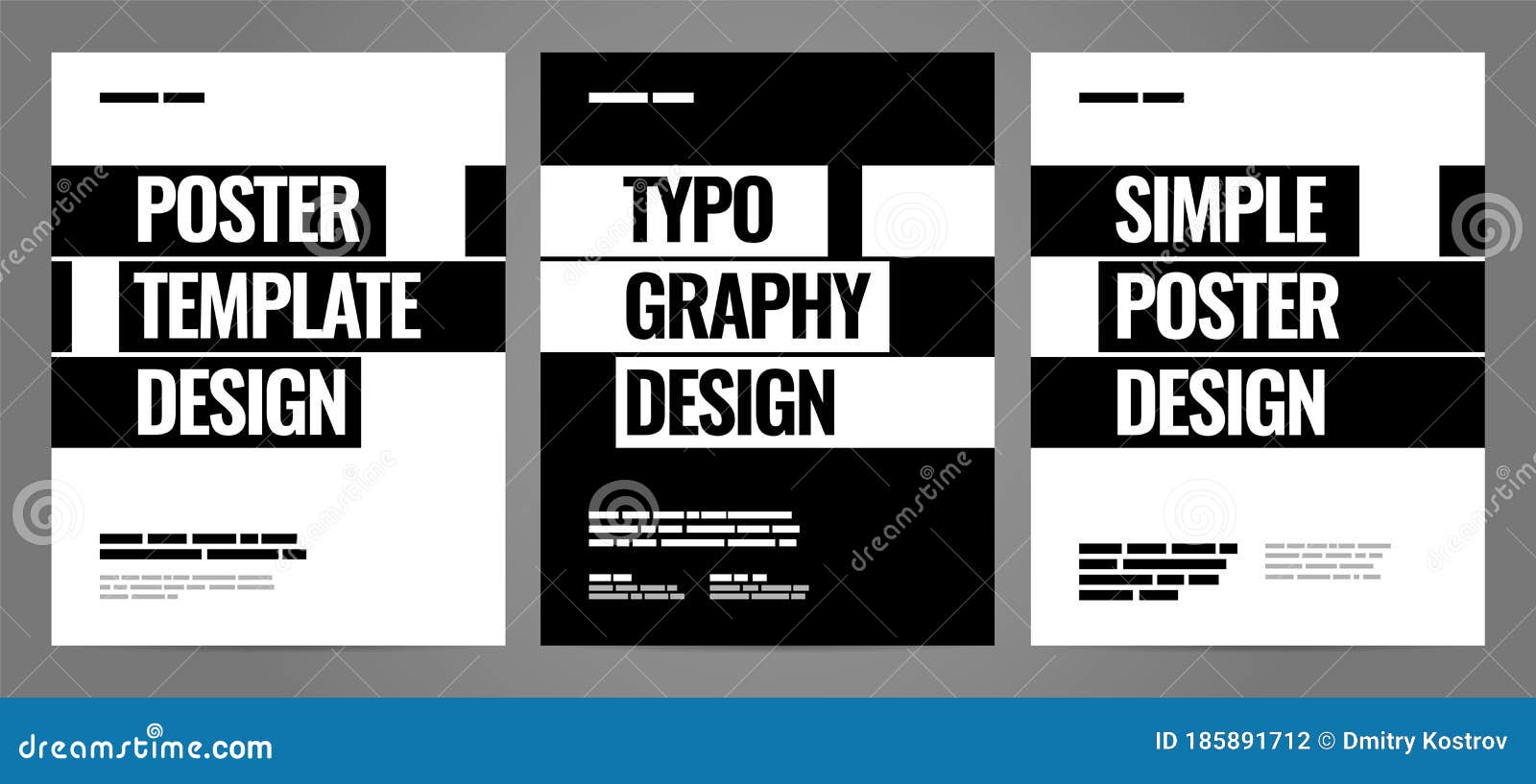 Simple Template Design with Typography for Poster. Stock Vector ...