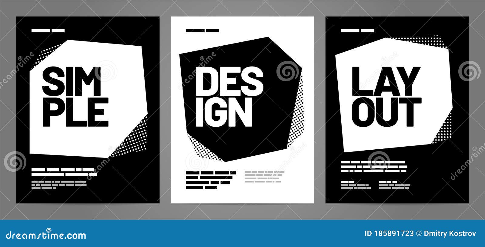 Simple Template Design with Typography for Poster. Stock Vector ...