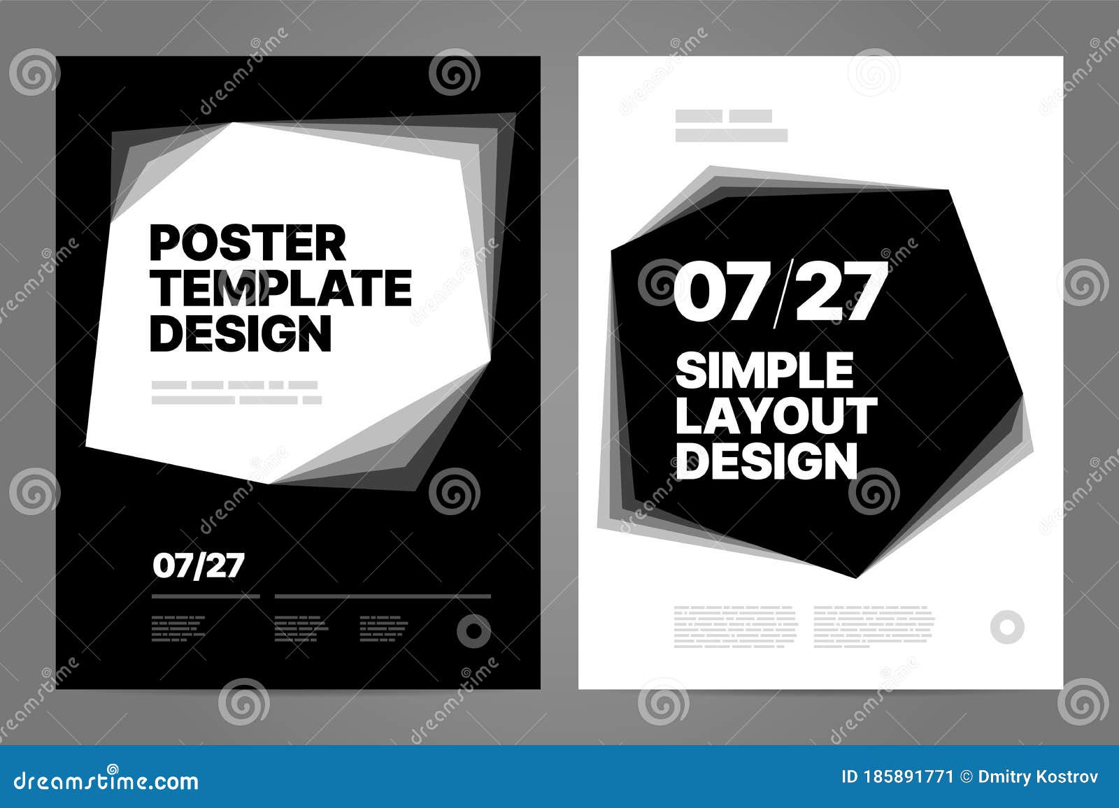 Simple Template Design with Typography for Poster. Stock Vector ...