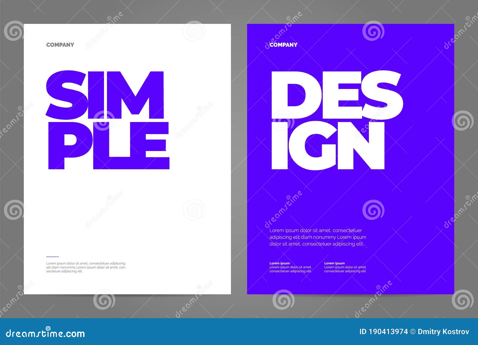 Simple Template Design with Typography for Poster. Stock Vector ...