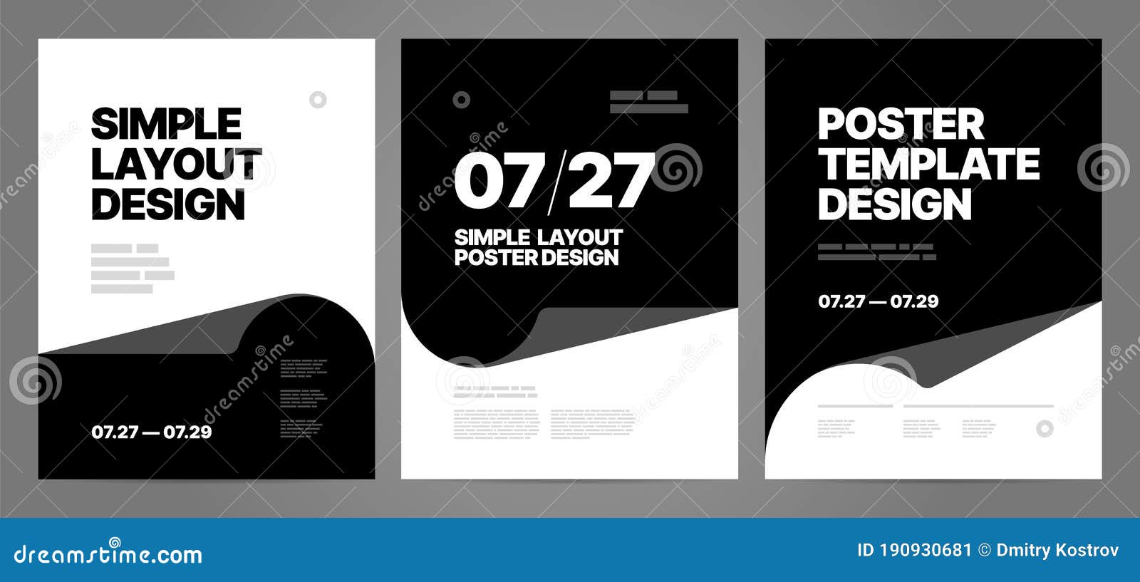 Simple Template Design with Typography for Poster. Stock Vector ...