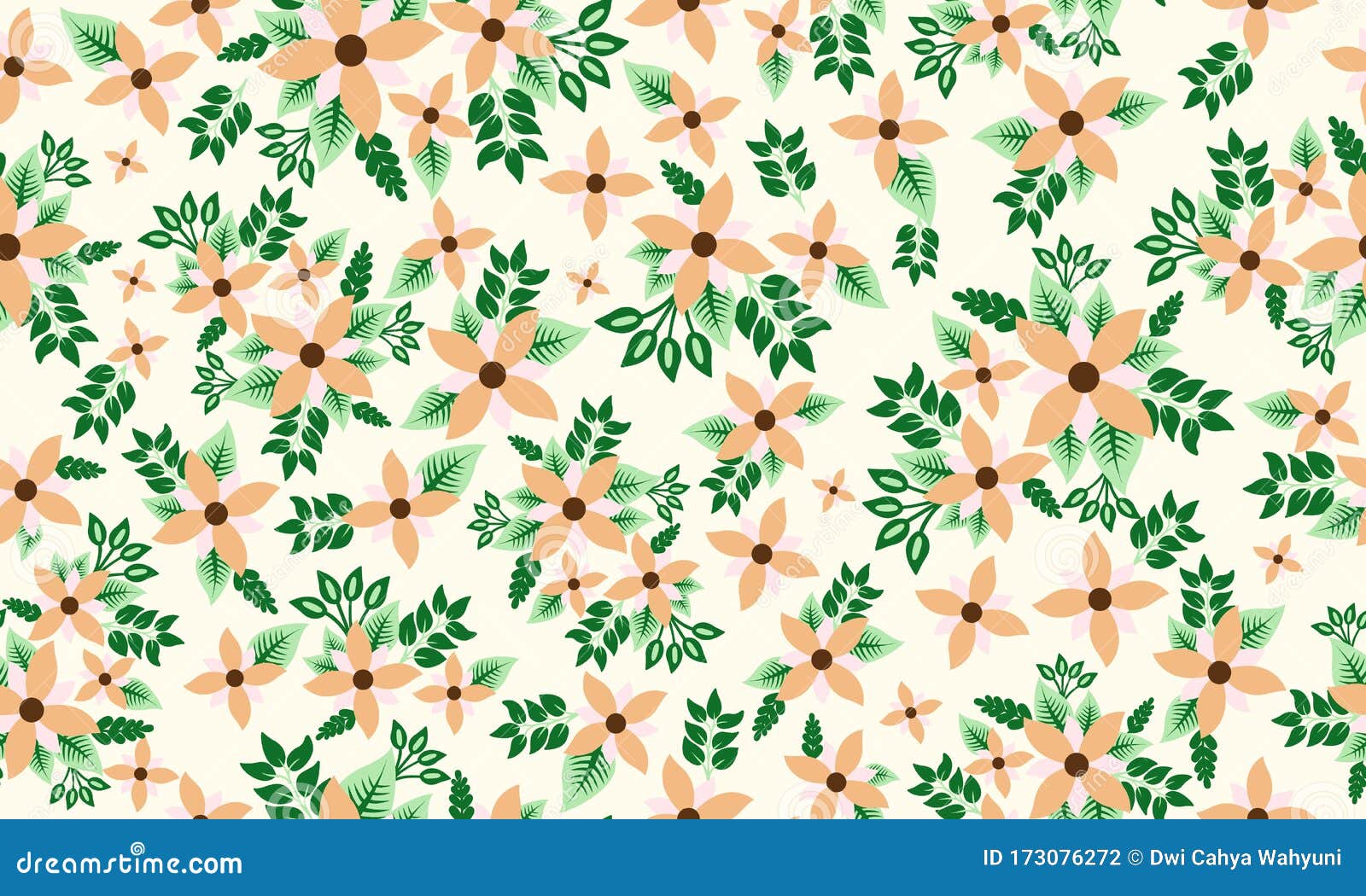 Simple Template for Flower Spring Pattern Background, with Unique of ...