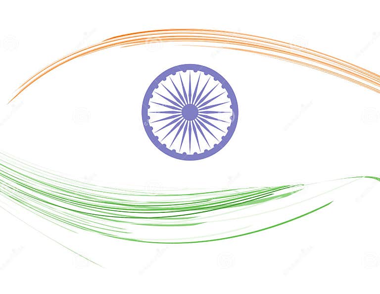 Simple Template with Stylized Indian Flag. Vector Graphics Stock Vector ...