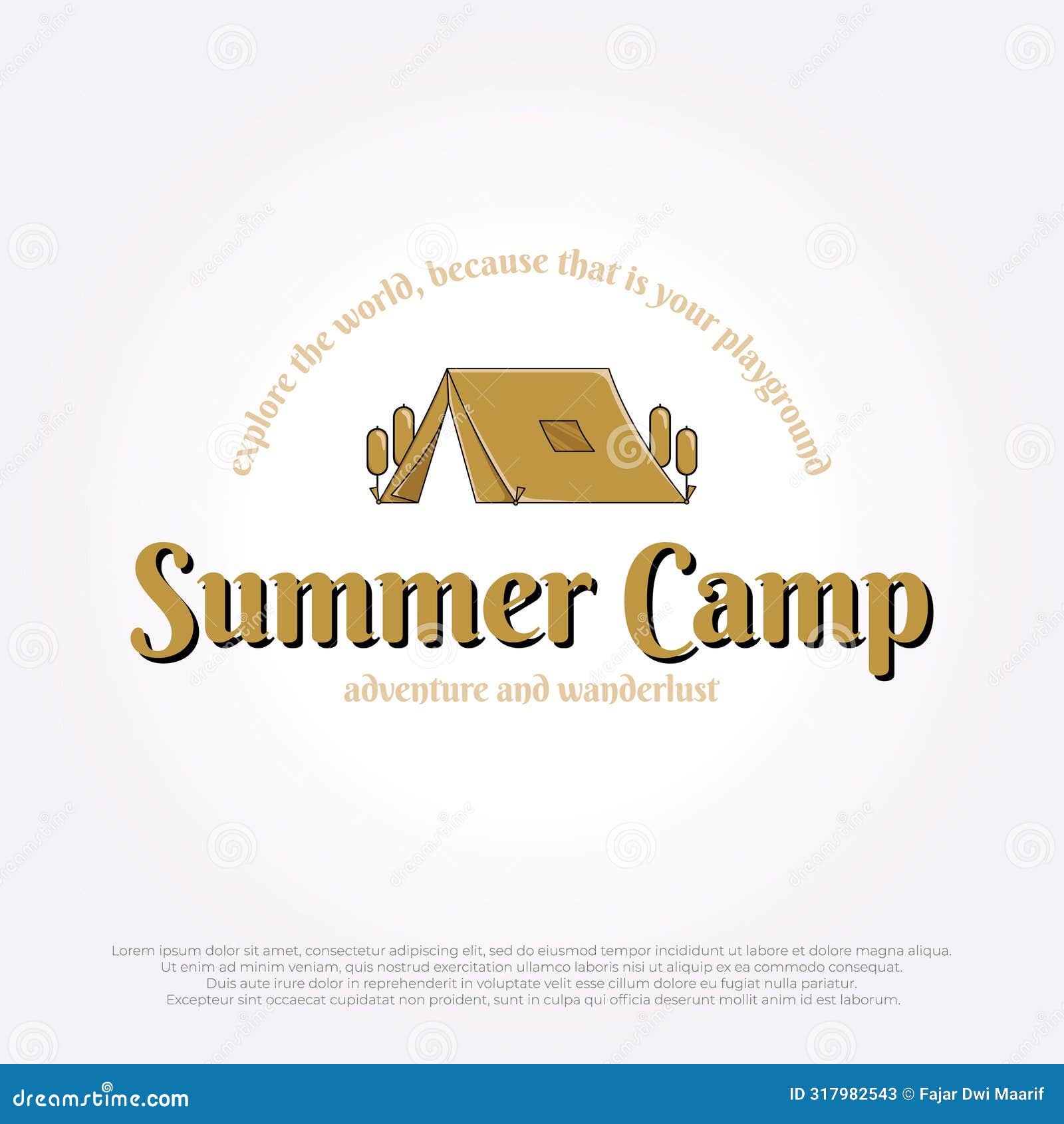 Simple Tent Camp Logo Design Vector Illustration. Tent for Outdoor ...