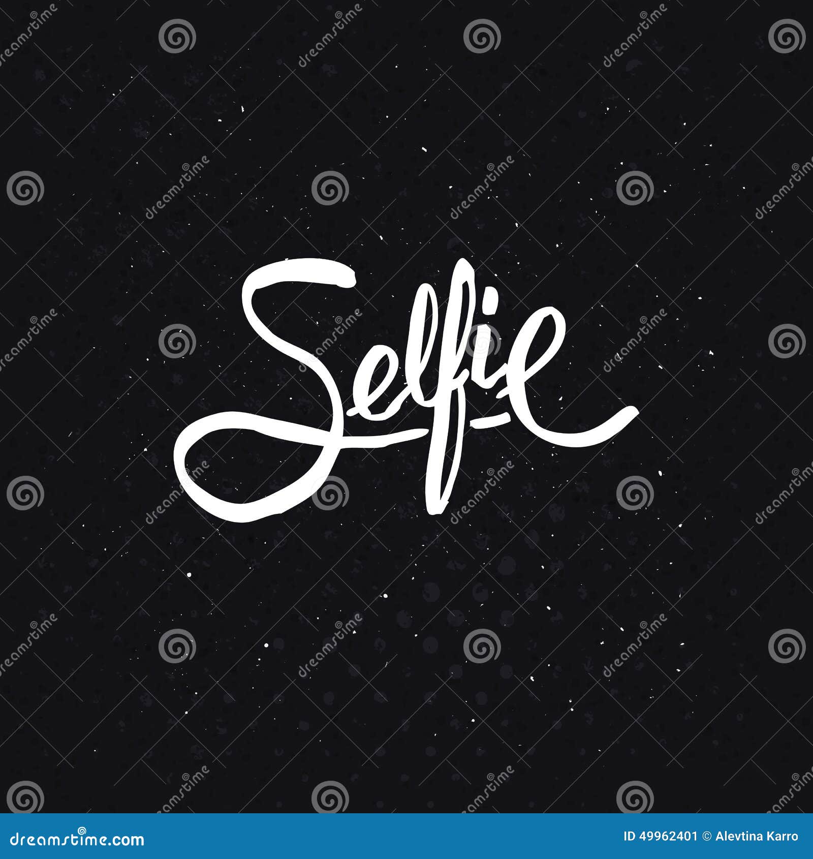 Simple Text Design for Selfie Concept Stock Vector - Illustration of ...