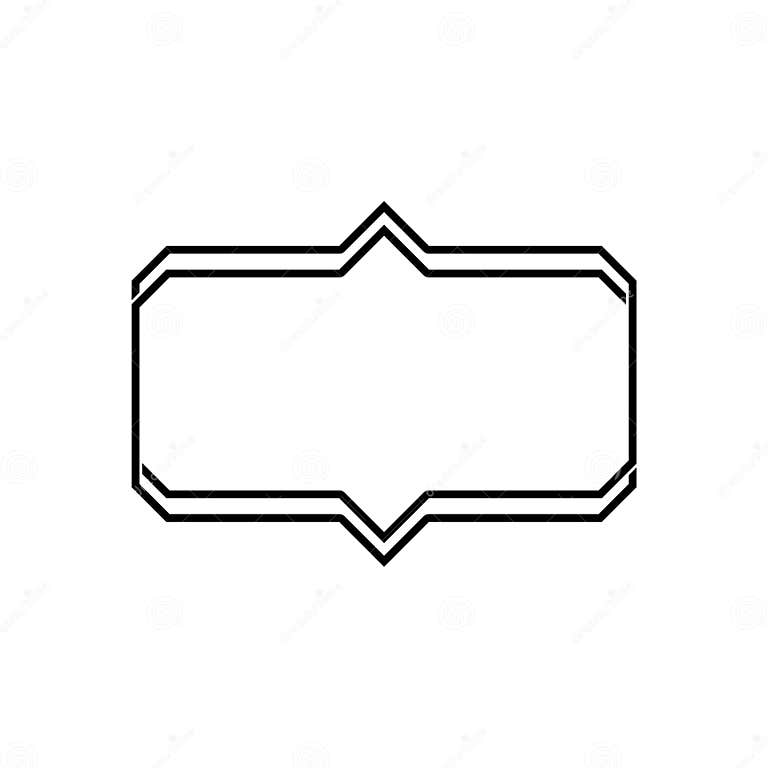 Simple Text Frame Icon Isolated on White Background Stock Vector ...