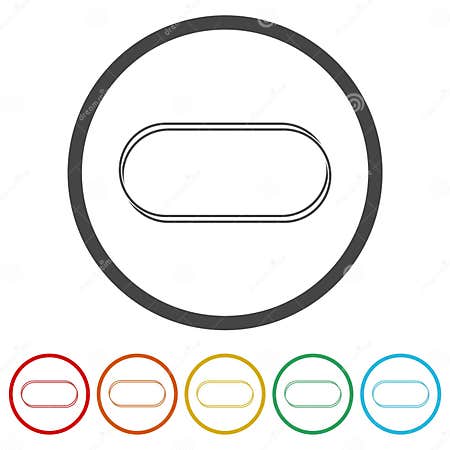 Simple Text Frame. Set on White Stock Vector - Illustration of label ...