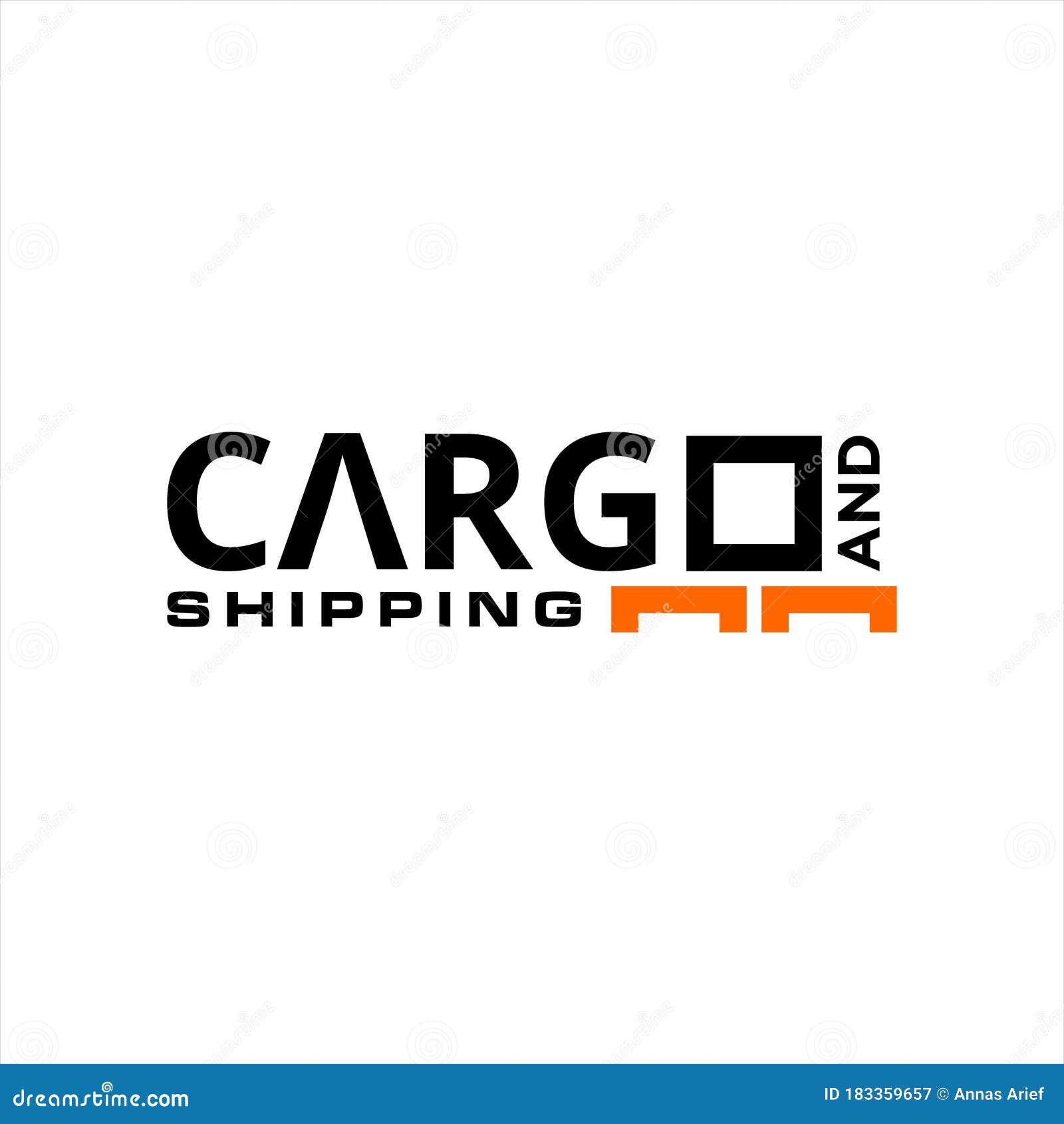 Simple Text and Modern Typography for Cargo and Shipping Stock Vector ...