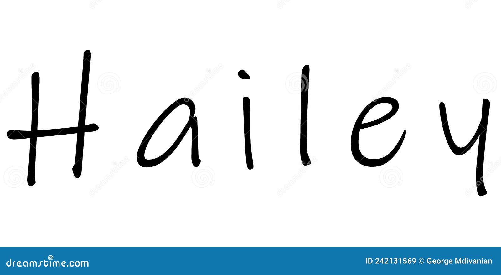 Hailey Name Lettering Tinsels Cartoon Vector | CartoonDealer.com #82591791