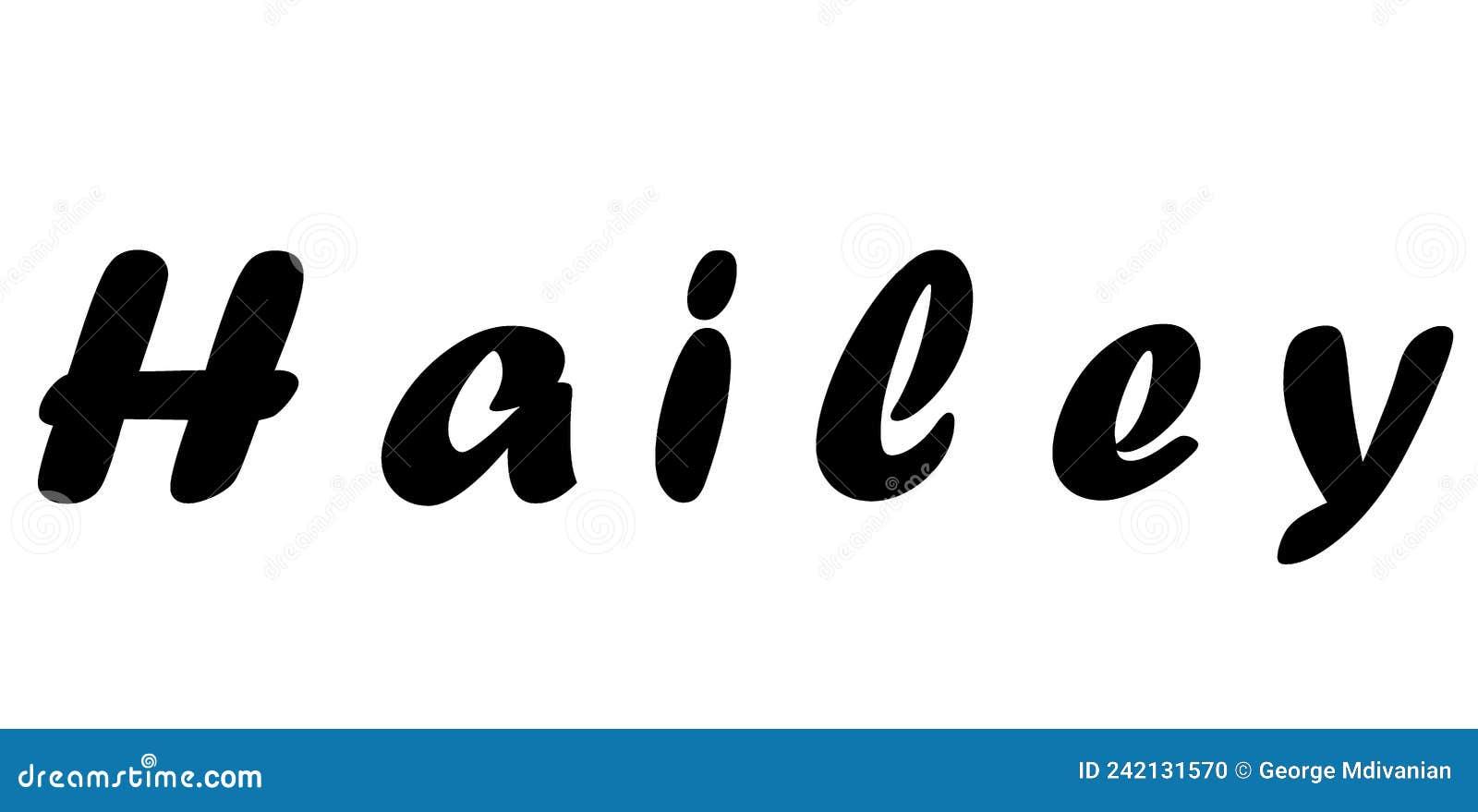 Hailey Name Lettering Tinsels Cartoon Vector | CartoonDealer.com #82591791