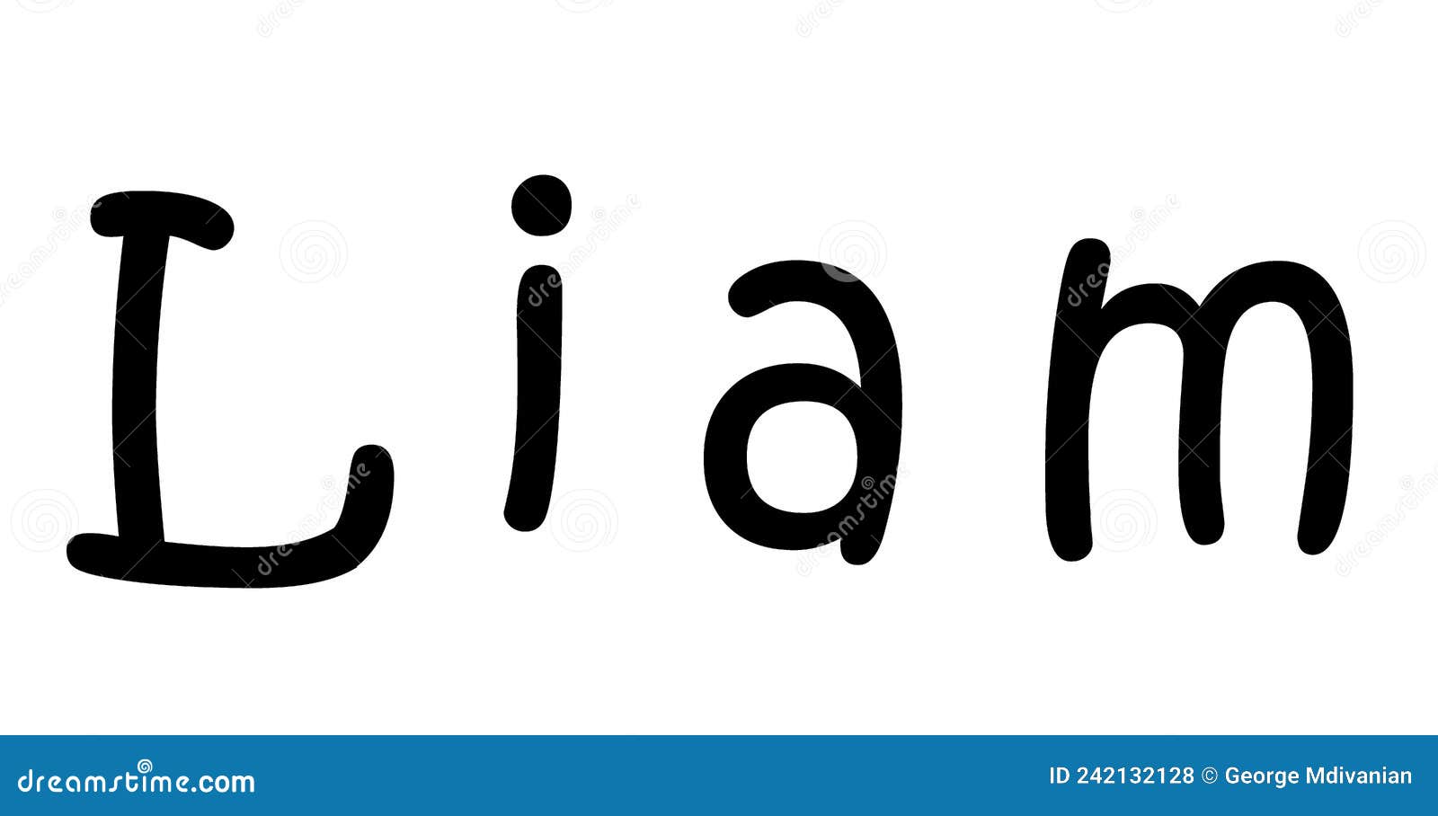 LIAM, Liam Handwritten Signature Logo Design Cartoon Vector ...