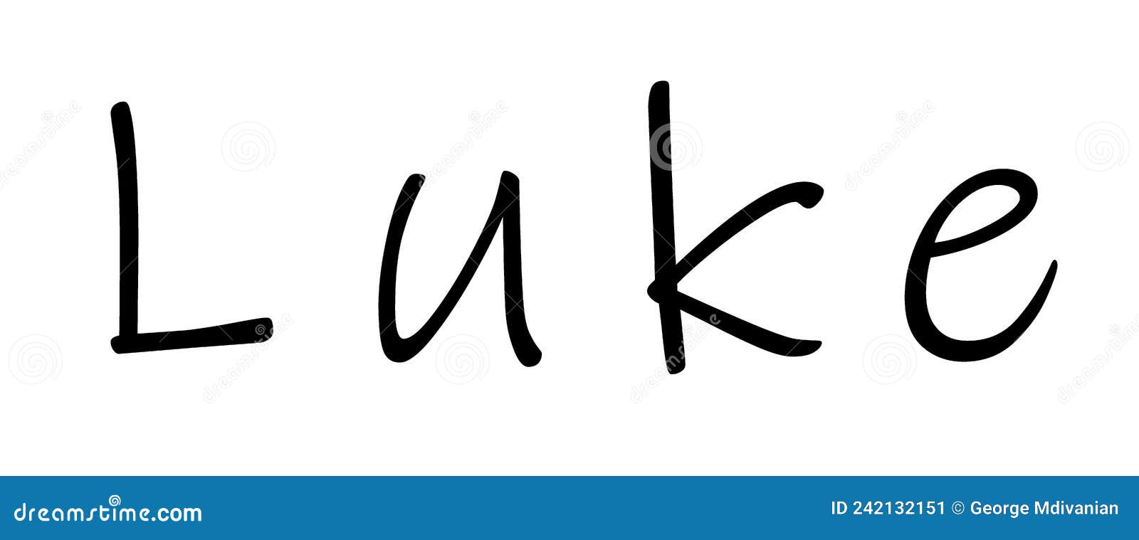 Luke Name Lettering Tinsels Vector Illustration | CartoonDealer.com ...