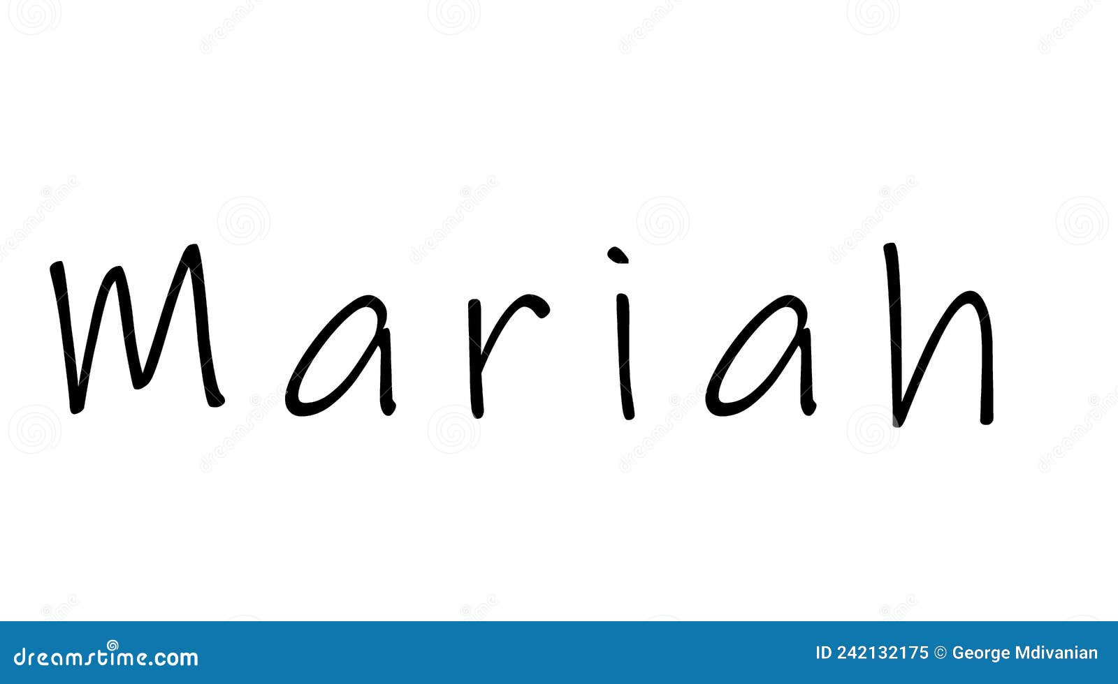 MARIAH Mariah Handwritten Name Signature Logo Cartoon Vector ...