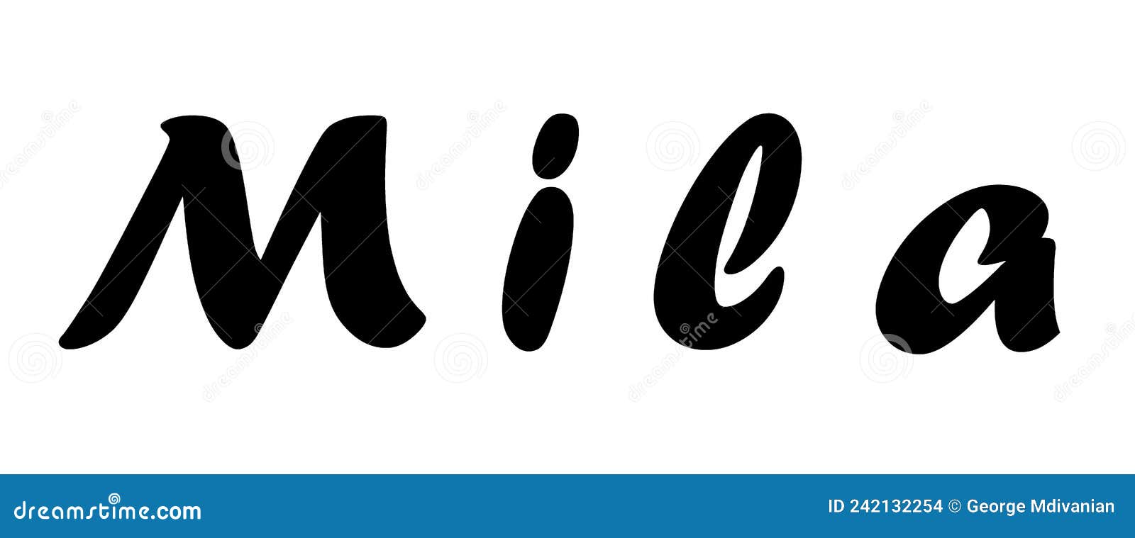 Simple text name design stock illustration. Illustration of isolated ...