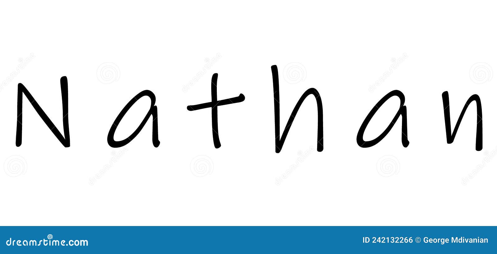 Nathan Name Lettering Blue Tinsels Vector Illustration | CartoonDealer ...