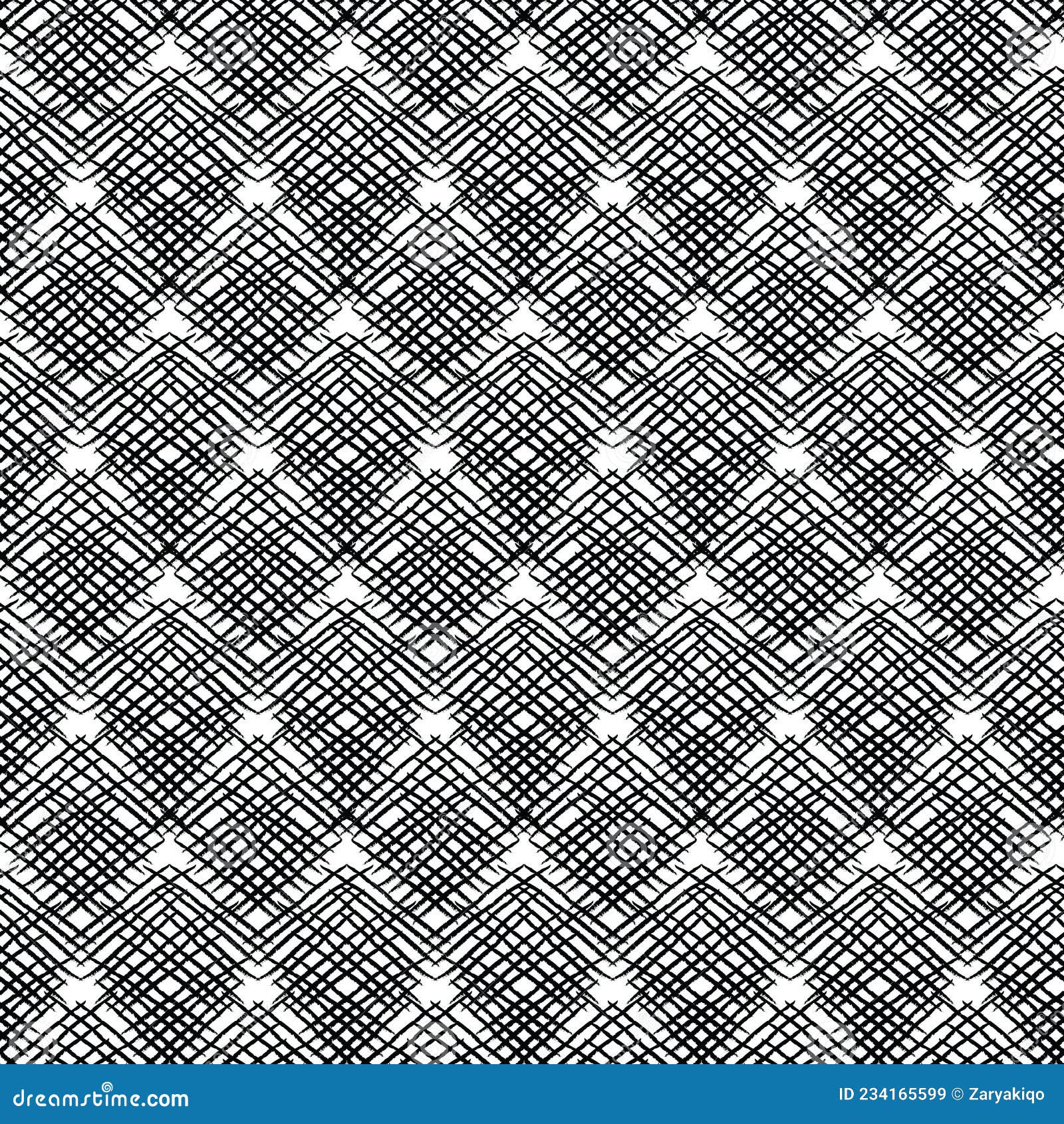 Simple Textured Hatching Seamless Pattern Design Stock Illustration ...