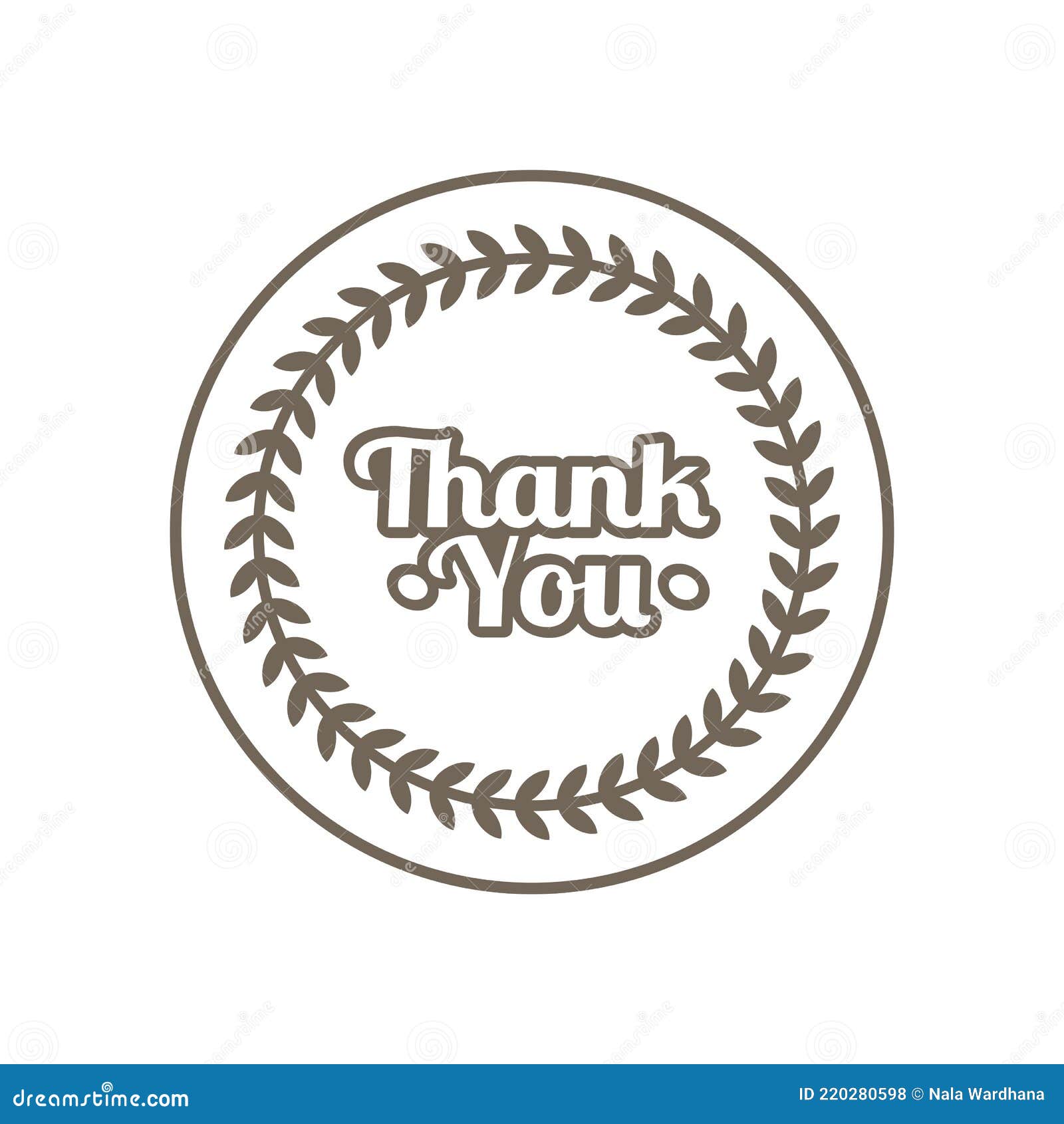 A Simple Thank You Greeting Vector Image Stock Vector - Illustration of ...