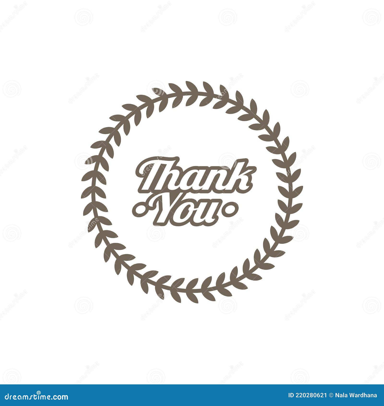 A Simple Thank You Greeting Vector Image Stock Vector - Illustration of ...