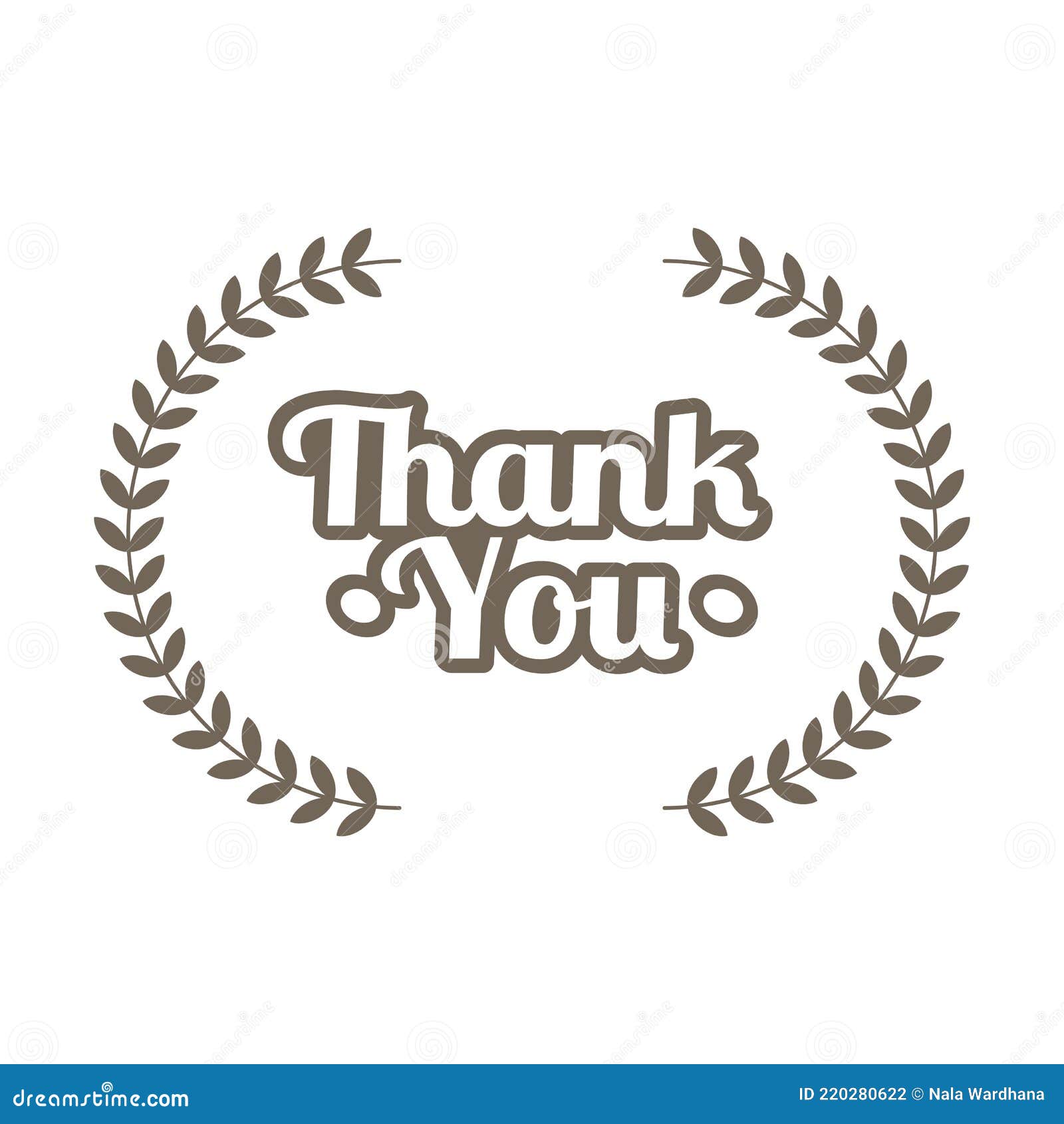 A Simple Thank You Greeting Vector Image Stock Vector - Illustration of ...