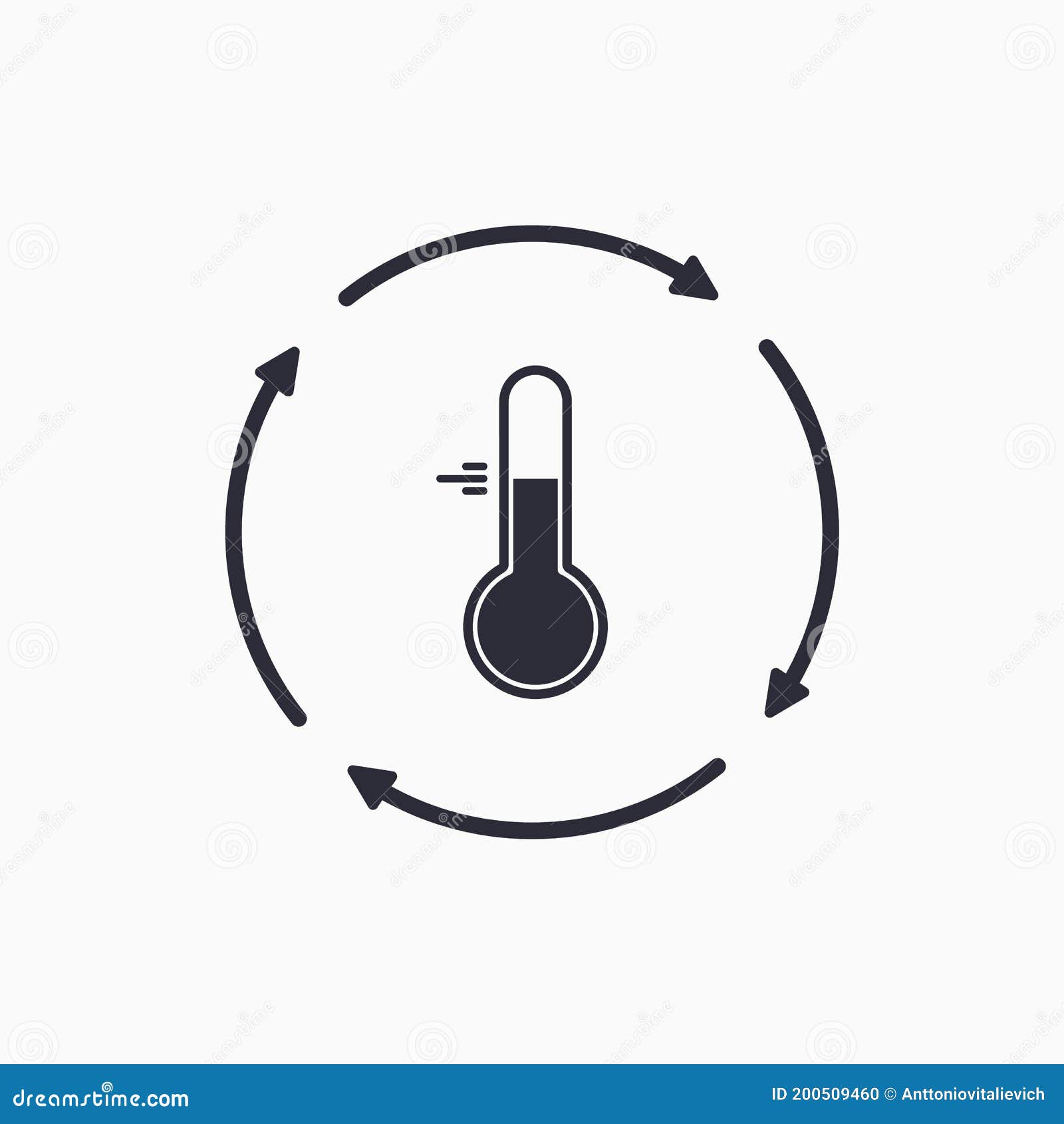 Simple Thermometer Icon. Climate Control System. Vector Stock Vector ...